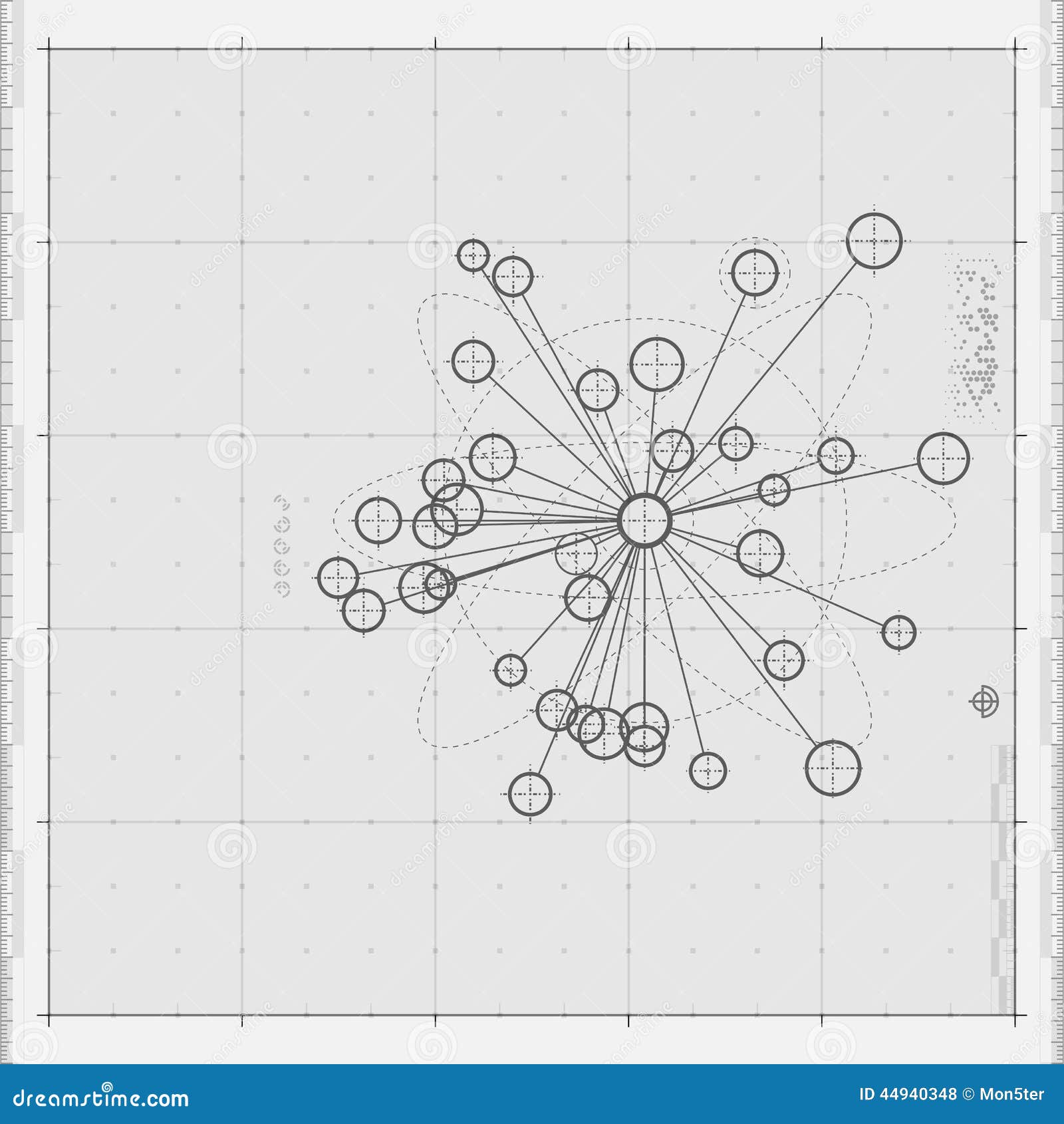 Cog Blueprint Stylized Draft Vector Illustration | CartoonDealer.com ...