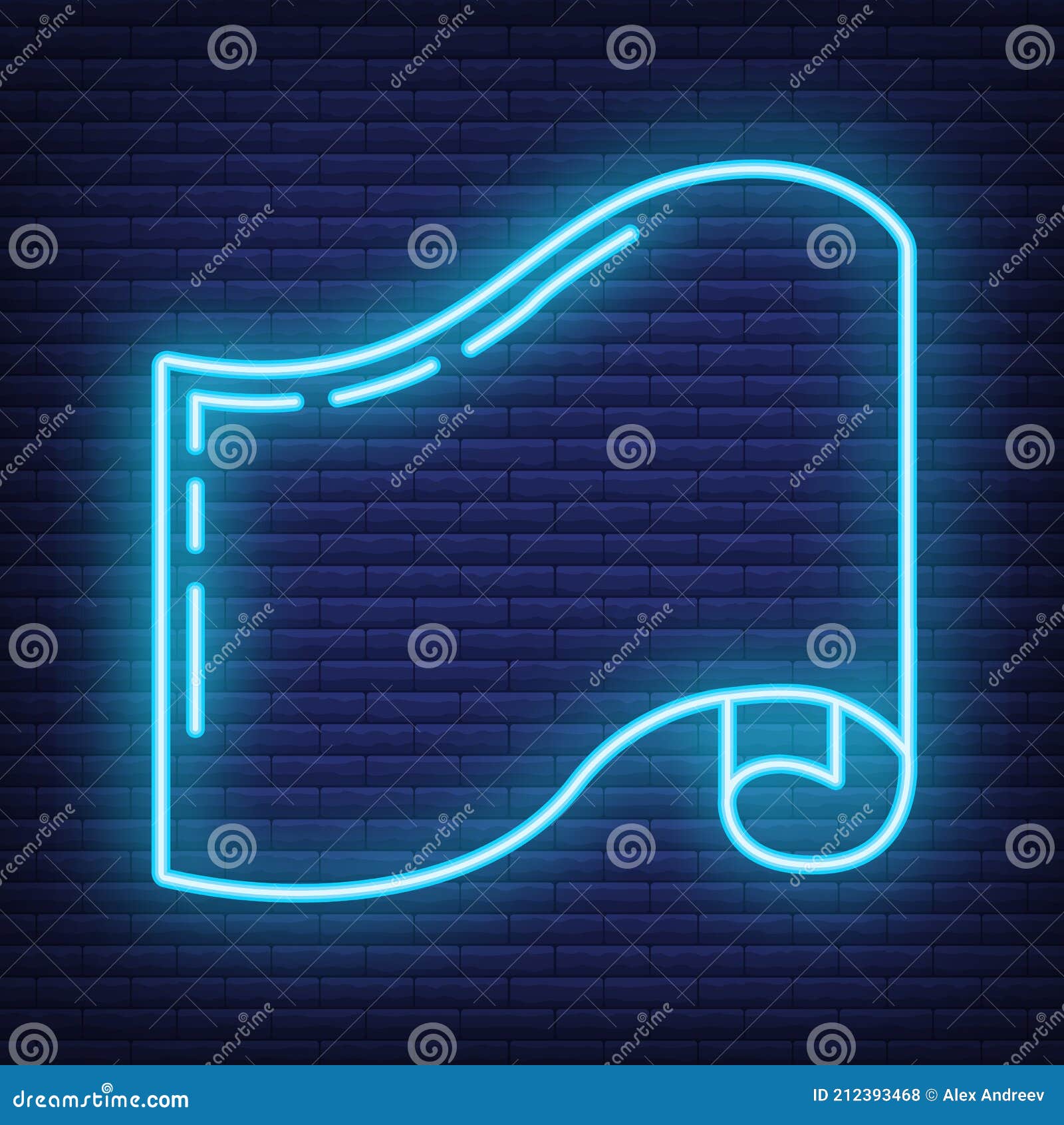 Blueprint Neon Construction Building House Icon, Concept Engineering ...