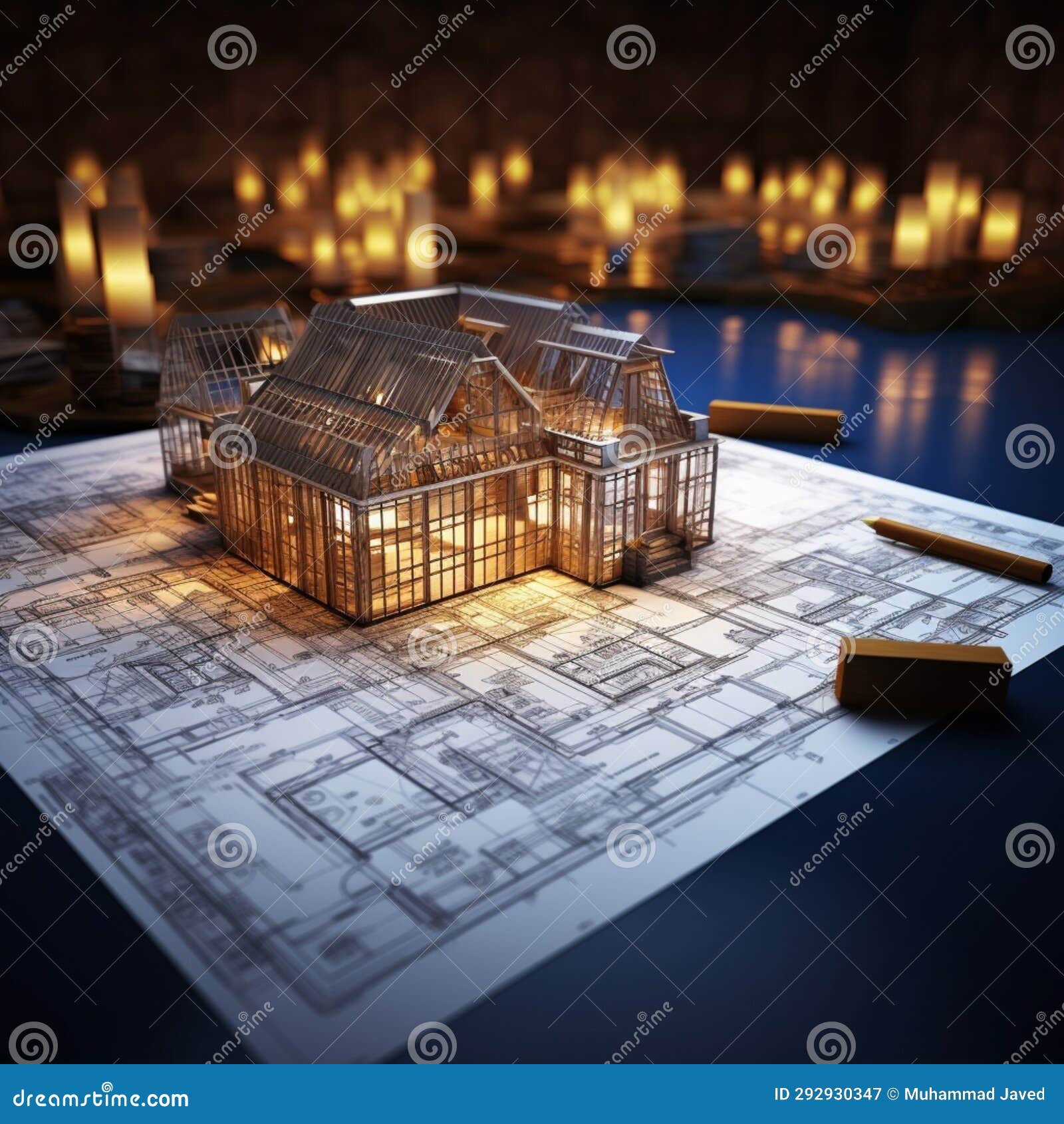 Blueprint Organization Rolled Architectural Plans Neatly Placed on ...
