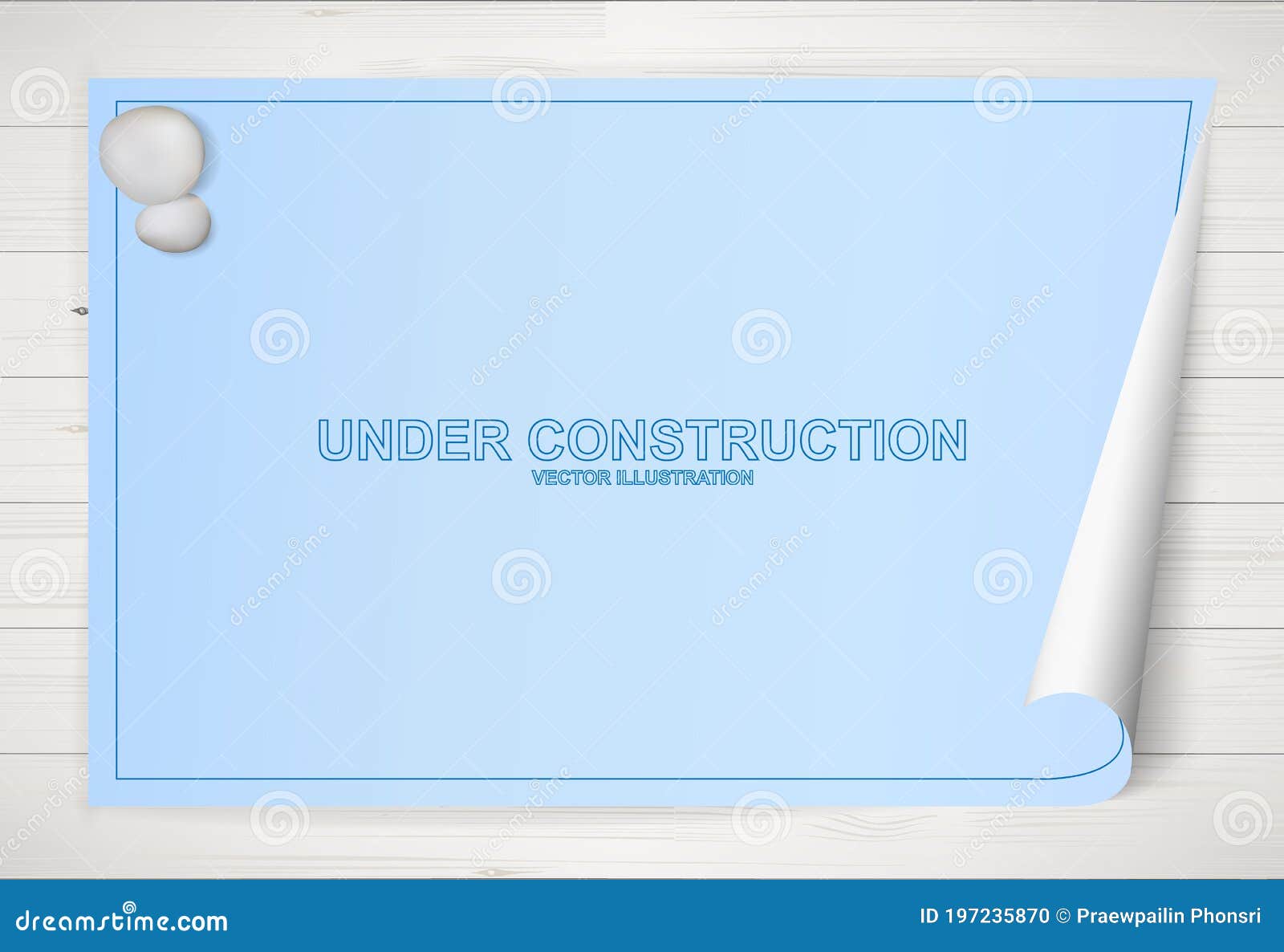 Blueprint Paper Background For Architectural Drawing On Wood Background ...