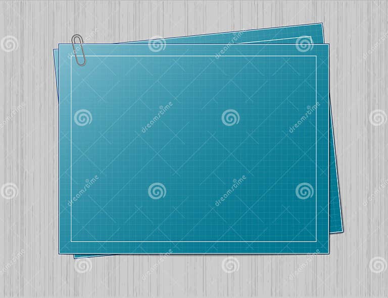 Blueprint Paper on Grey Background Stock Illustration - Illustration of ...