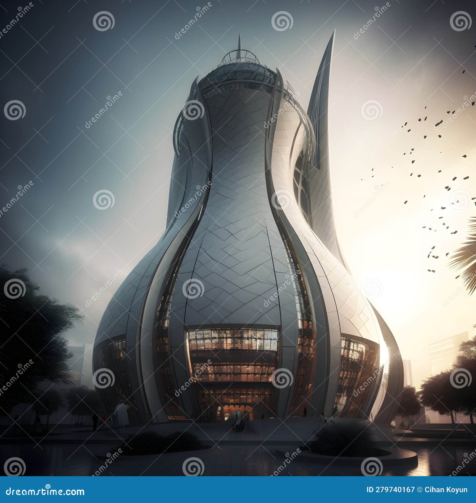 Blueprint for Progress, 3d Visualization of a Modern Building in the ...