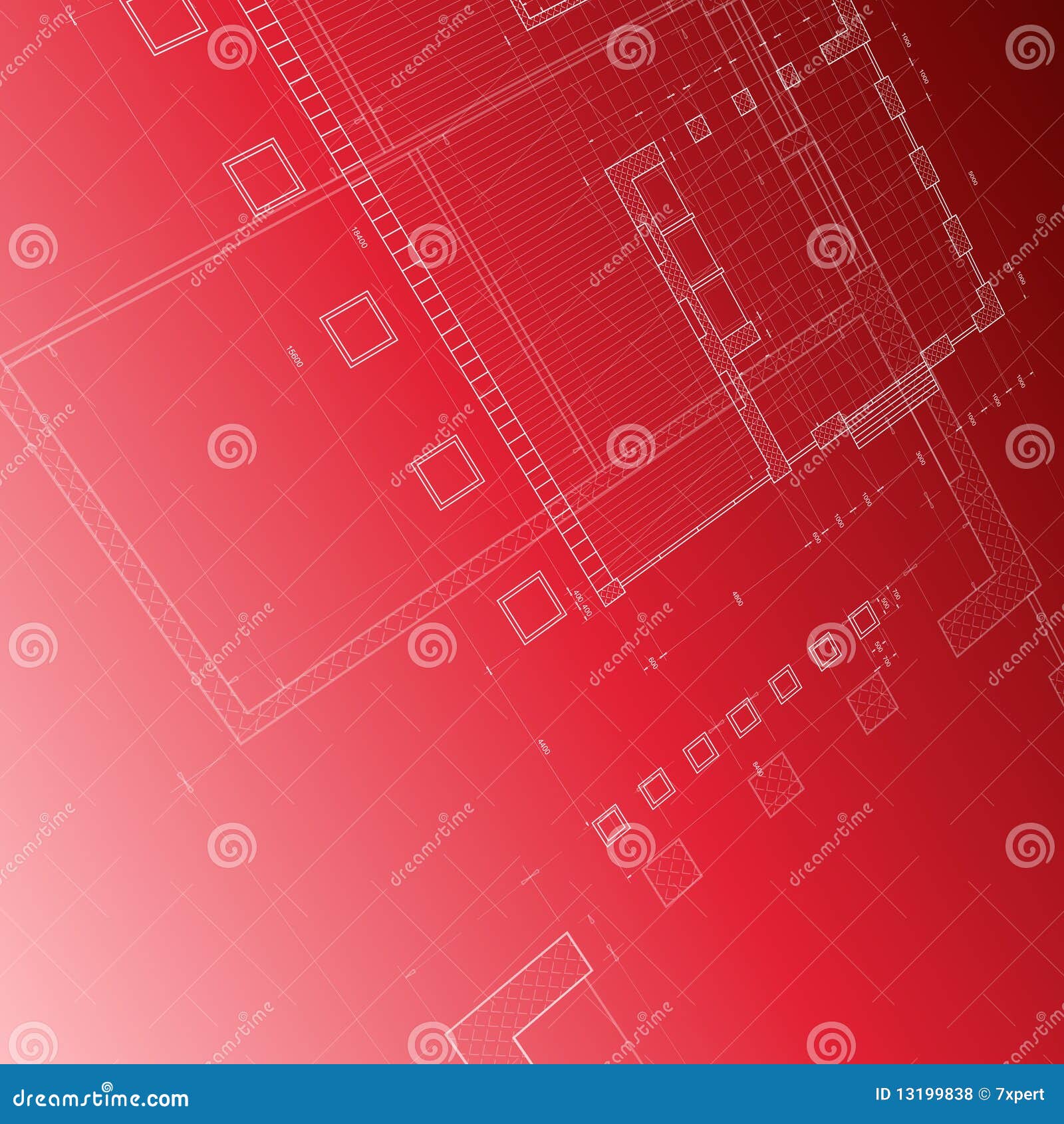 Blueprint red stock illustration. Illustration of measurement - 13199838