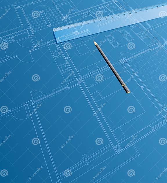 Blueprint ruler stock vector. Illustration of documentation - 13443729
