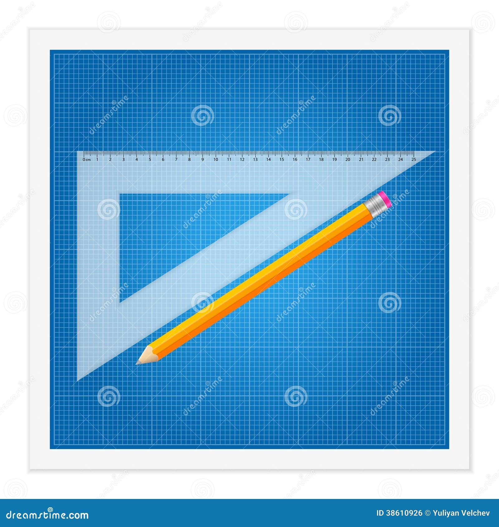 Blueprint And Ruler Instruments Vector Illustration | CartoonDealer.com ...