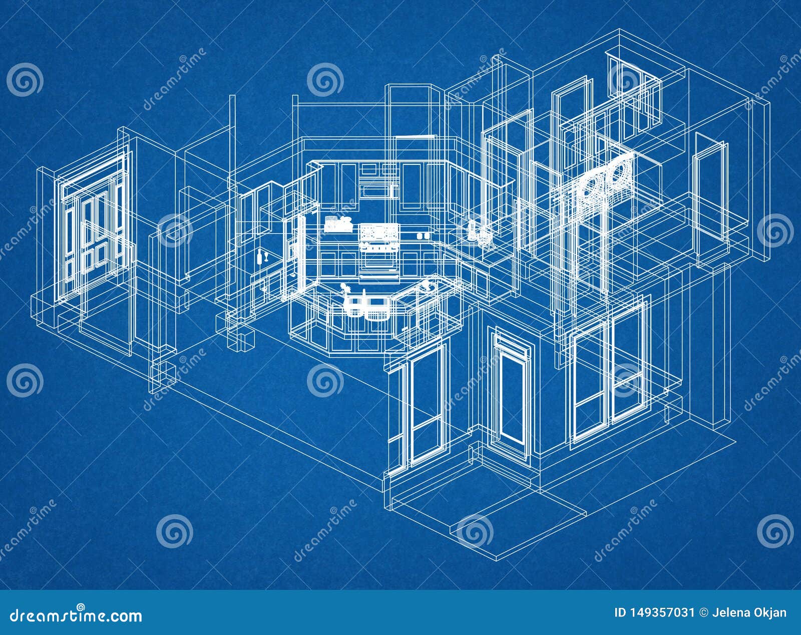 Blueprint stock illustration. Illustration of designer - 149357031