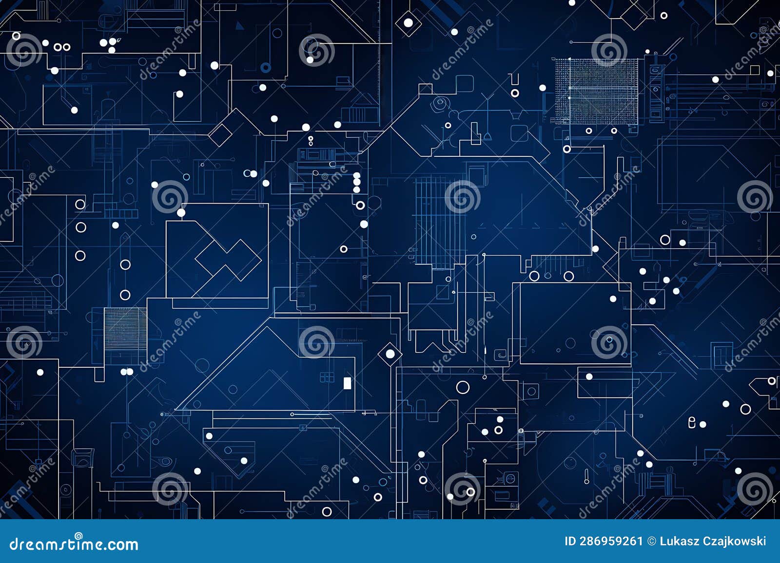 Blueprint Sketch Background Plans Generative a Stock Illustration ...