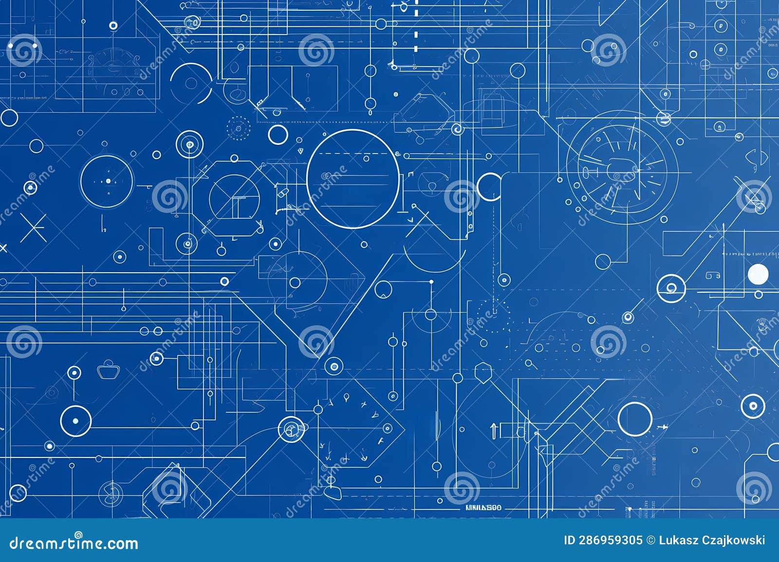 Blueprint Sketch Background Plans Generative a Stock Illustration ...