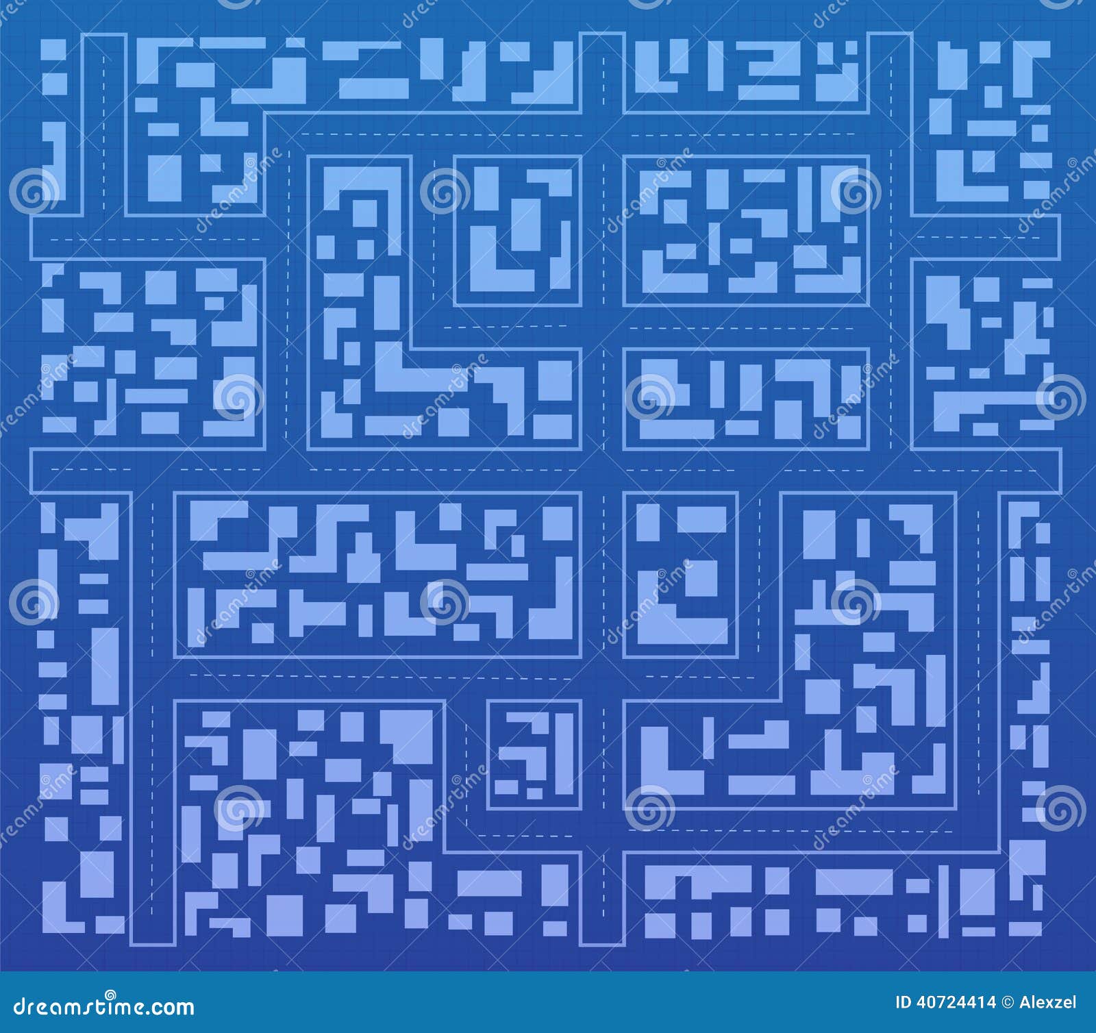 Blueprint stock vector. Illustration of buildings, plan - 40724414