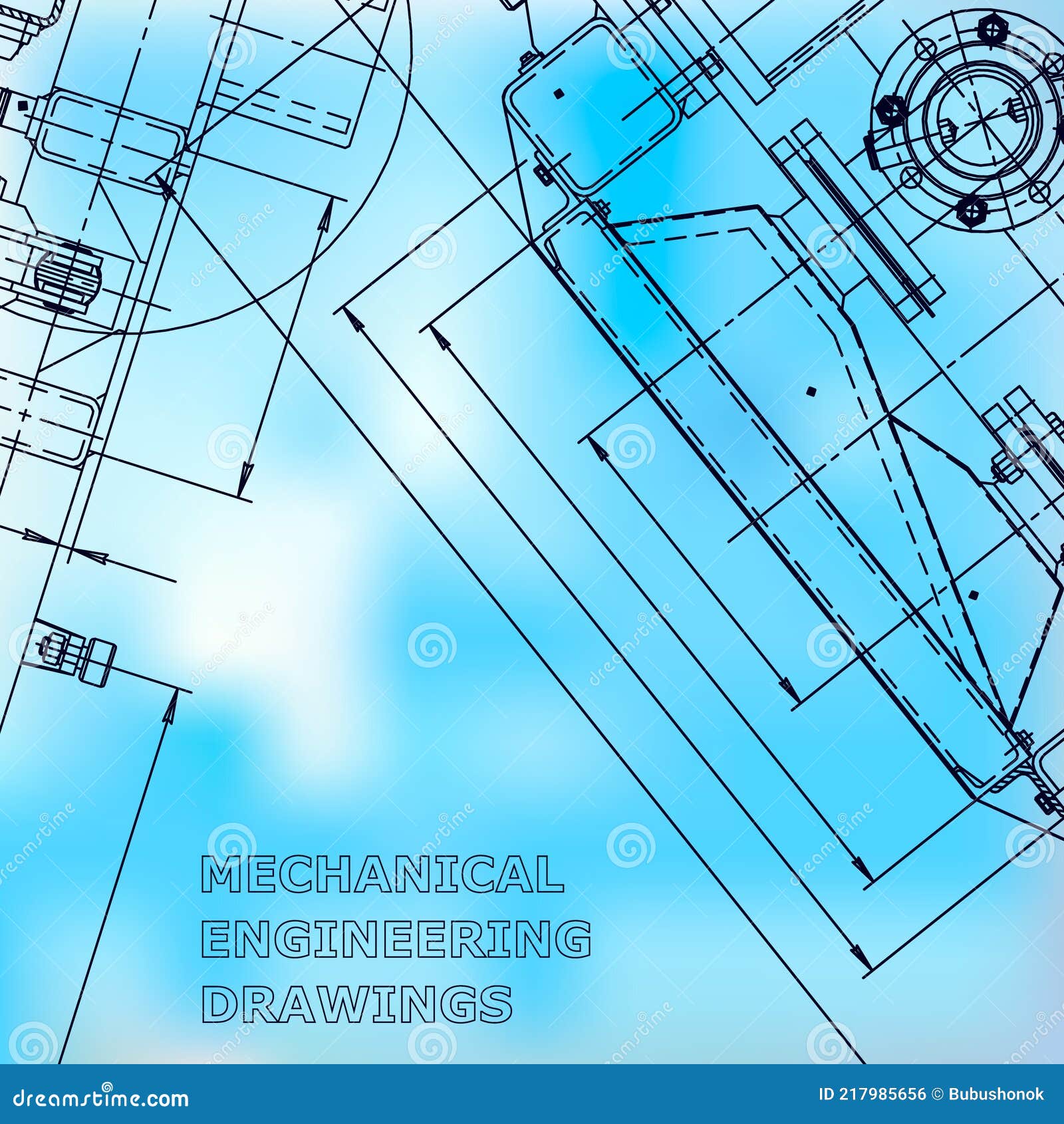 Blueprint, Sketch. Vector Engineering Illustration. Cover, Flyer ...