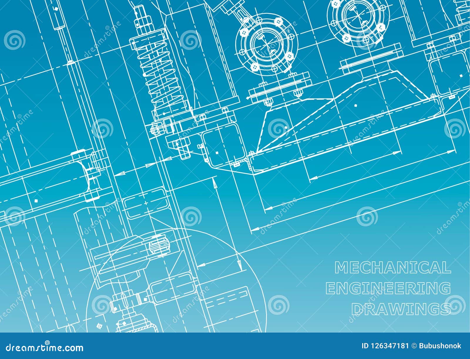 Blueprint, Sketch. Vector Engineering Illustration Stock Vector ...