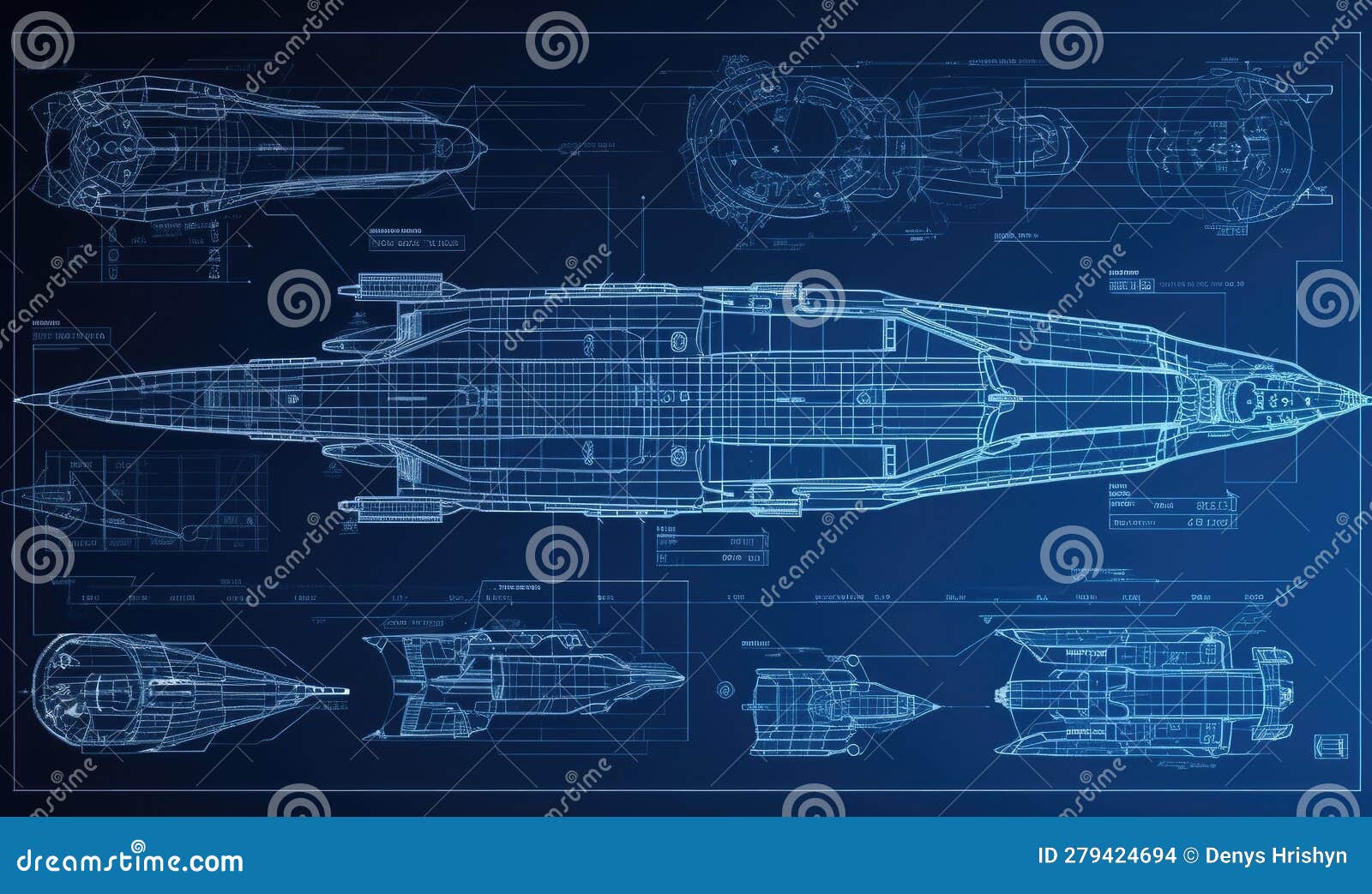 Sci Fi Spaceships Blueprints