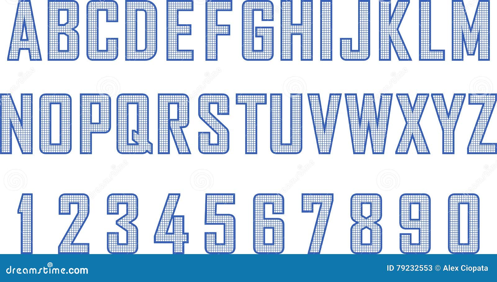 Blueprint style font stock vector. Illustration of concept - 79232553