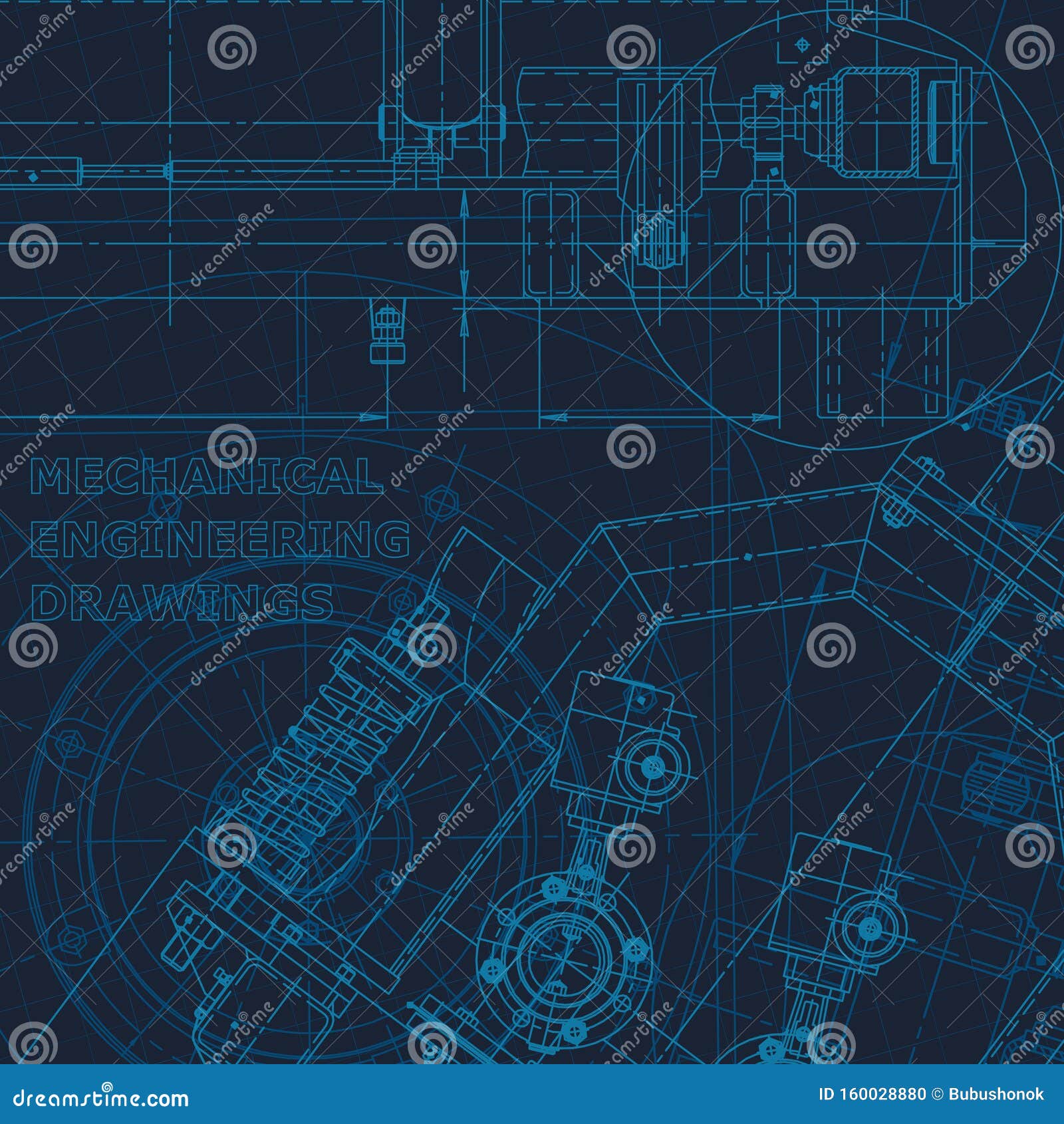 Technical Cyberspace, Corporate Identity. Blueprint. Vector Engineering ...