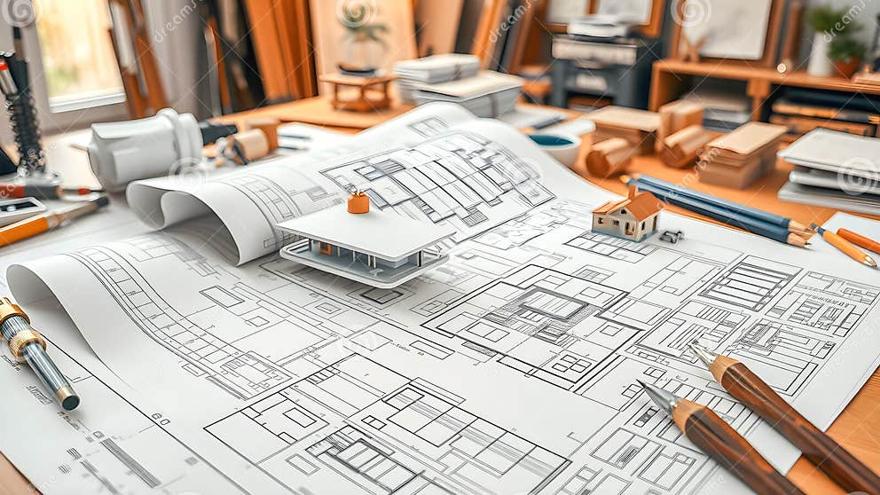 Blueprint Tools for Architectural Design Stock Illustration ...