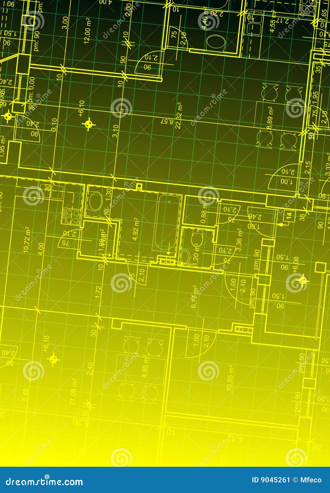 Blueprint vector stock vector. Illustration of interior - 9045261