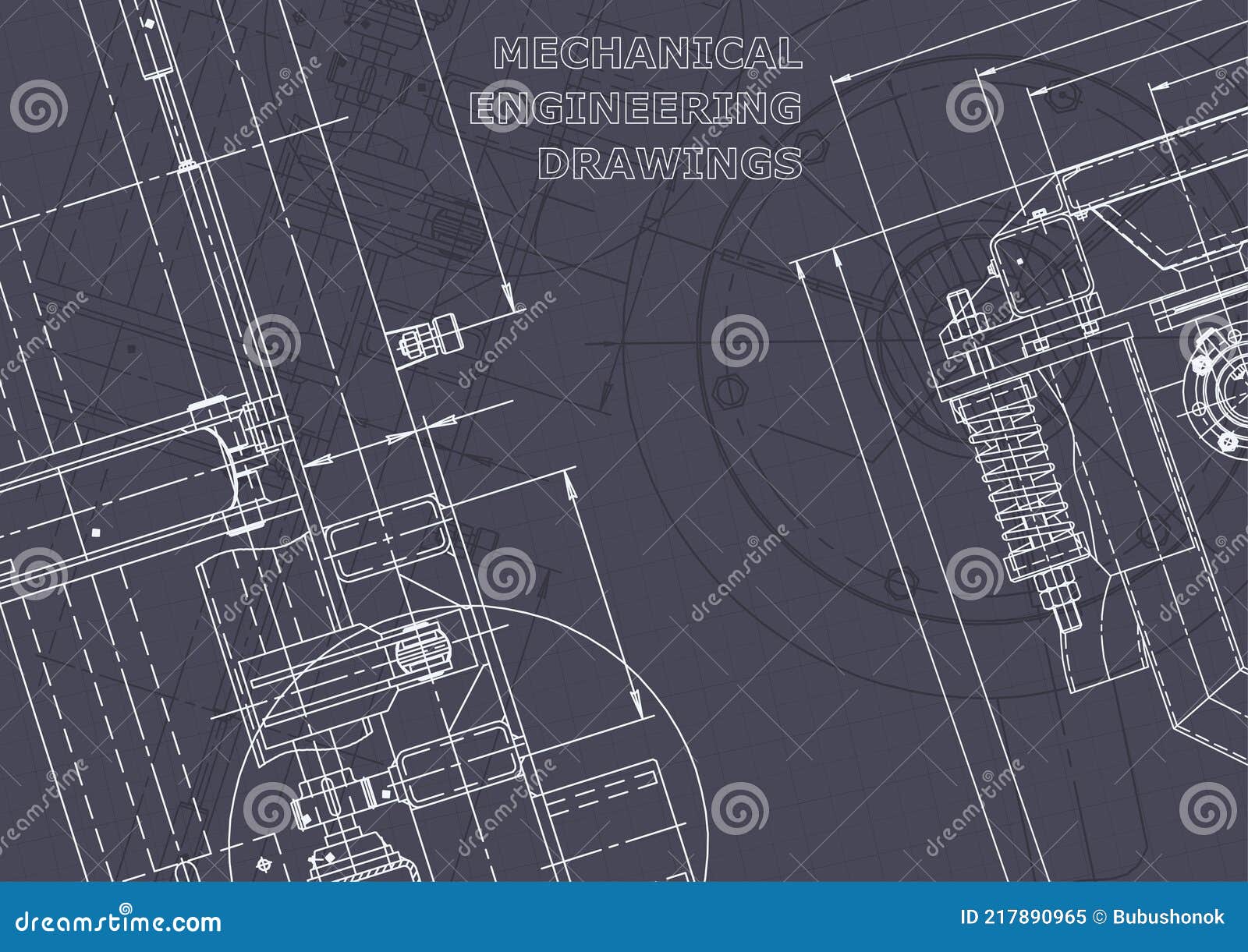 Blueprint. Vector Engineering Illustration. Computer Aided Design Systems Stock Vector ...