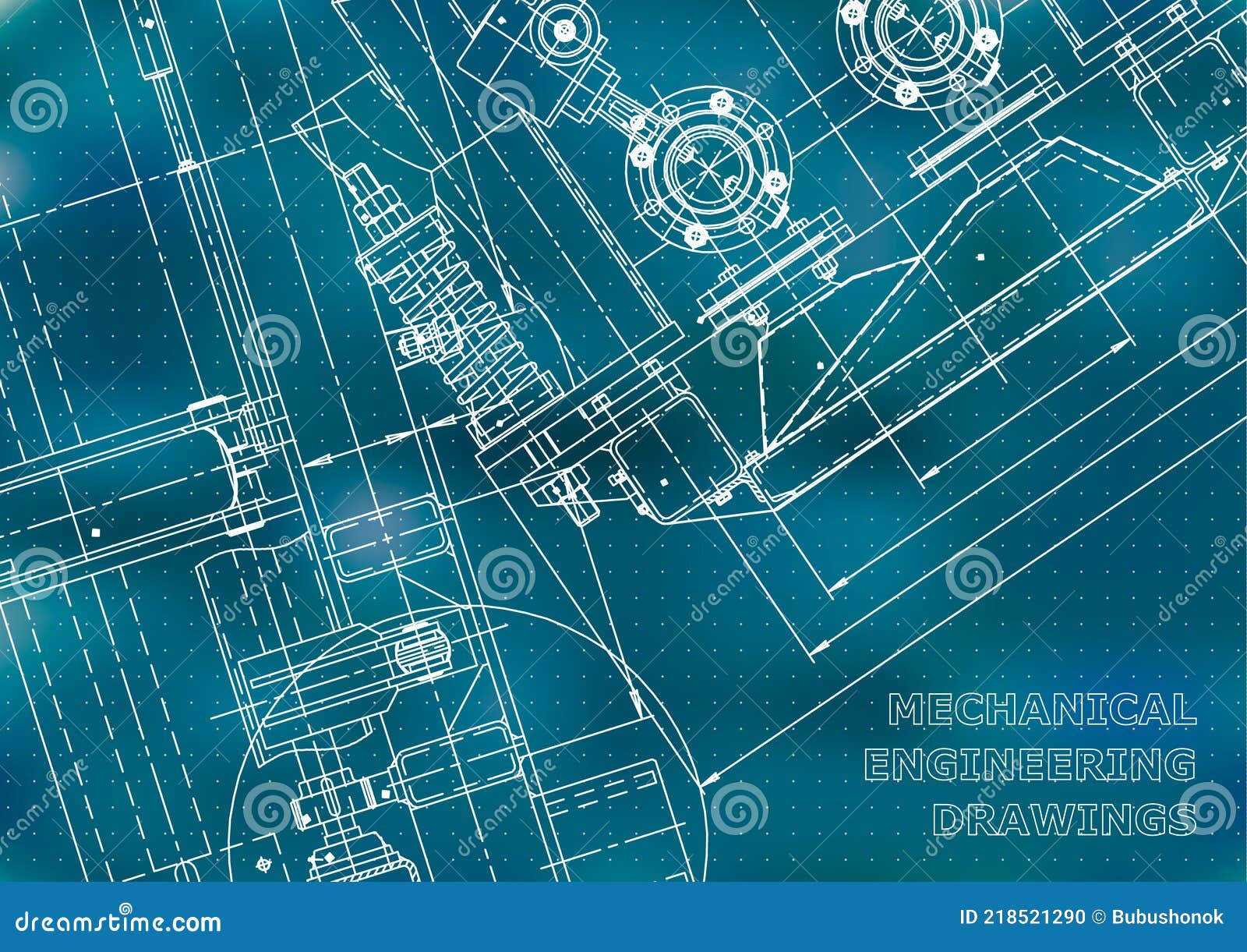 Blueprint. Vector Engineering Drawings Stock Vector - Illustration of ...