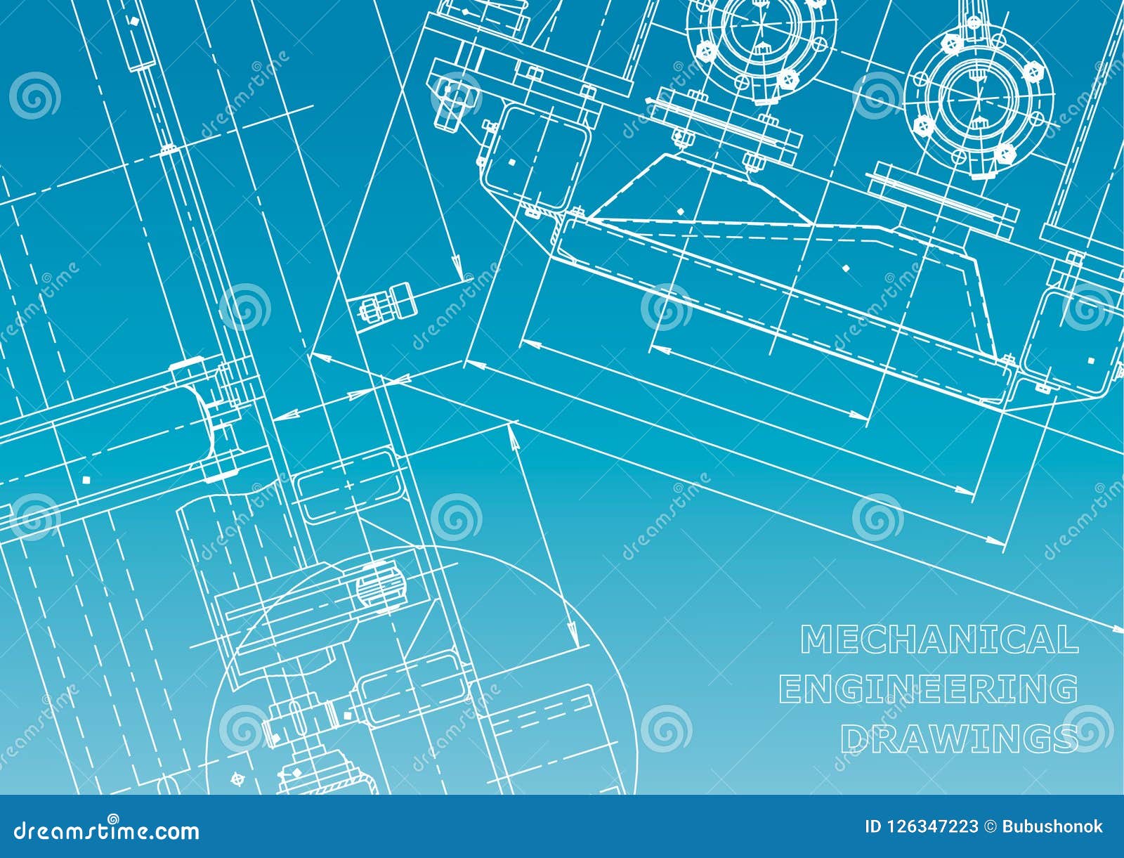 Blueprint, Sketch. Vector Engineering Illustration Stock Vector ...