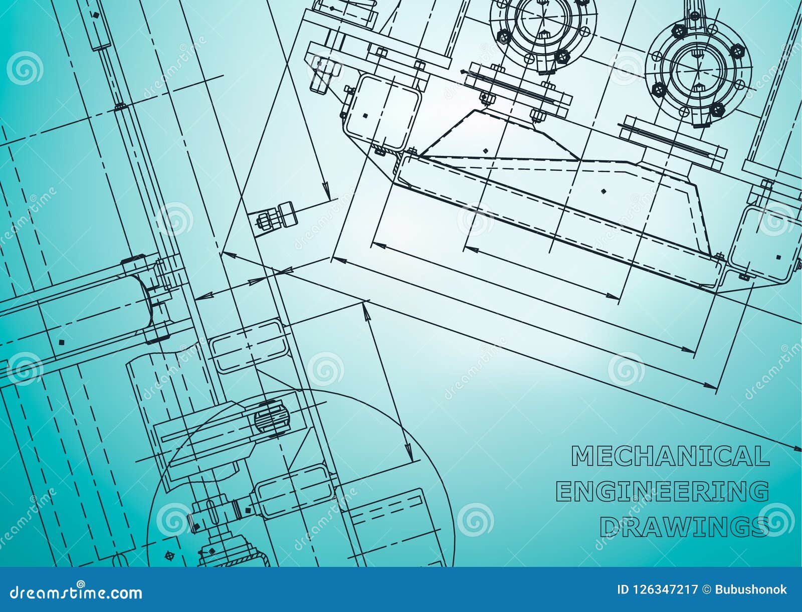 Blueprint, Sketch. Vector Engineering Illustration Stock Vector ...