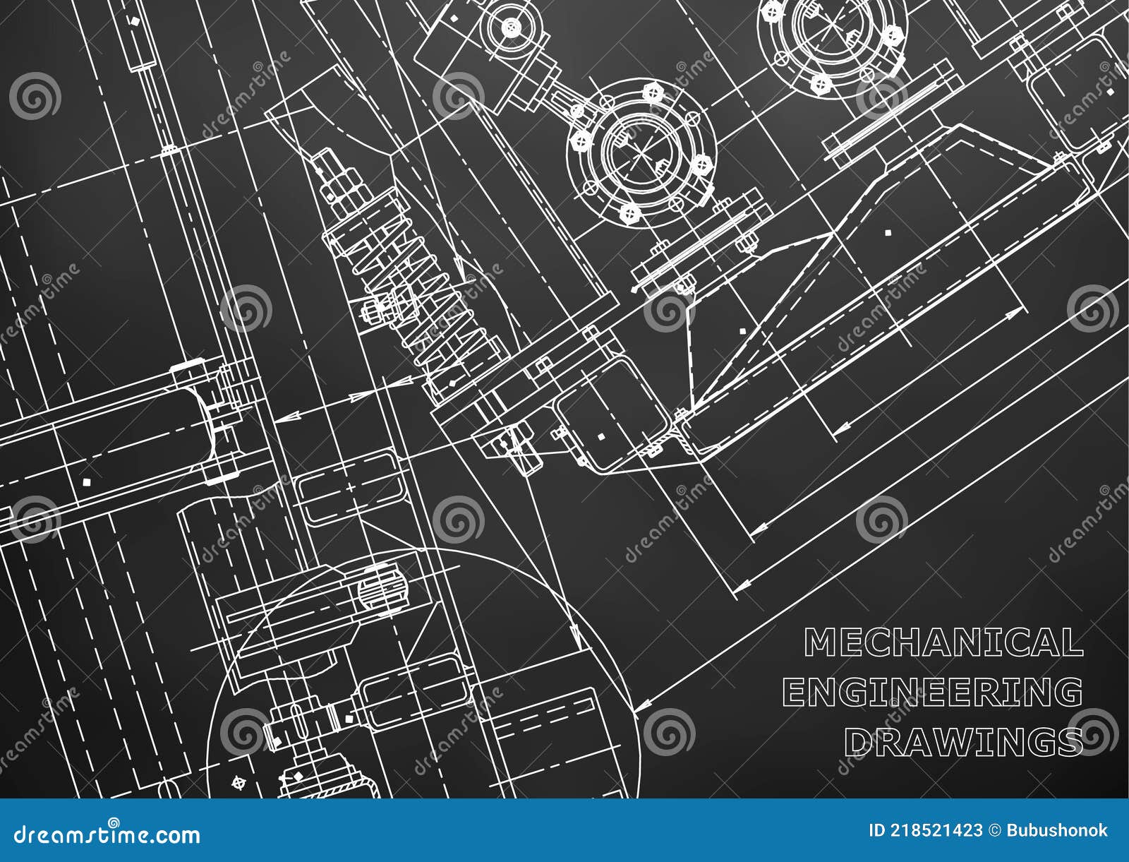 Blueprint. Vector Engineering Drawings Stock Vector - Illustration of ...