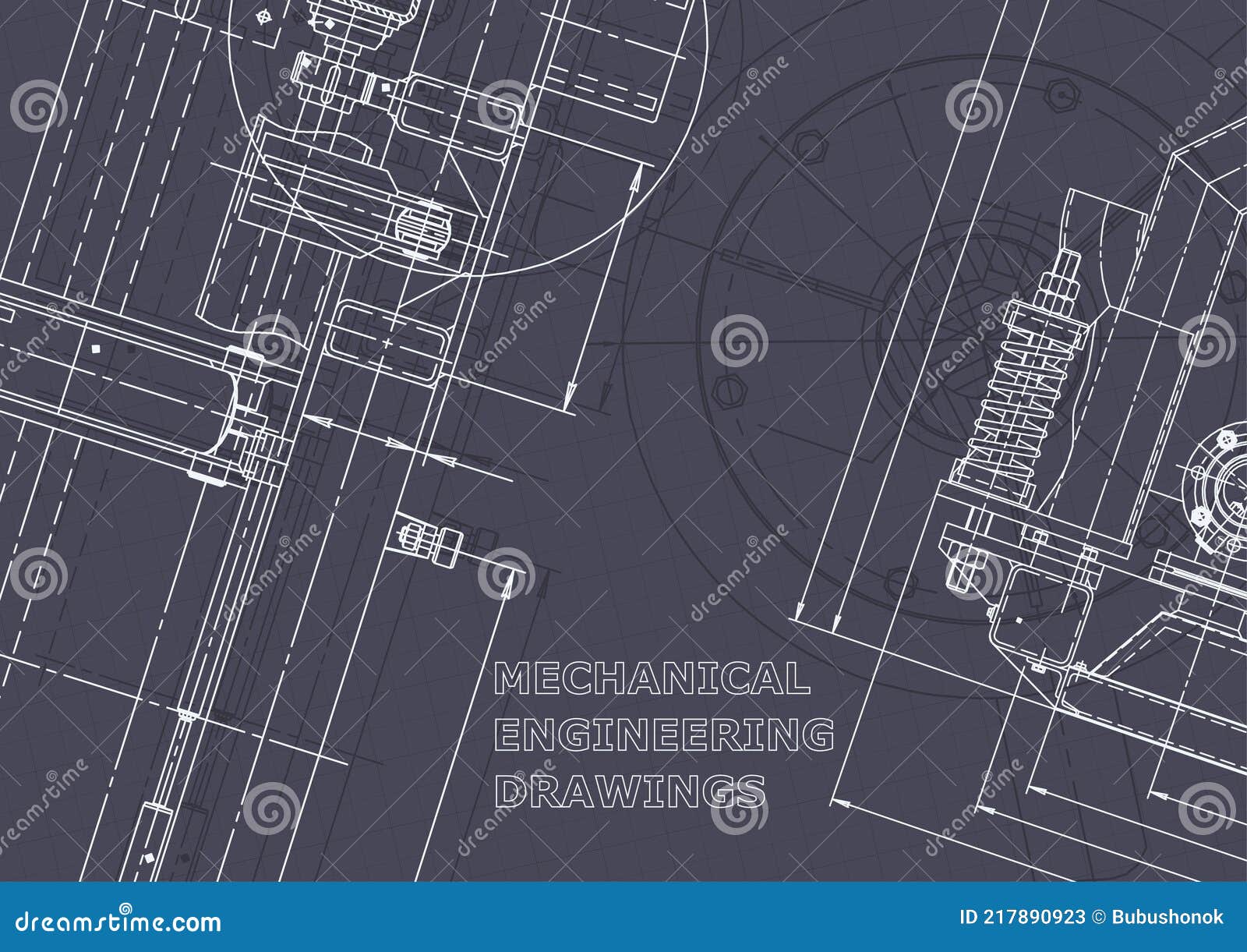 Blueprint. Vector Engineering Illustration. Computer Aided Design ...