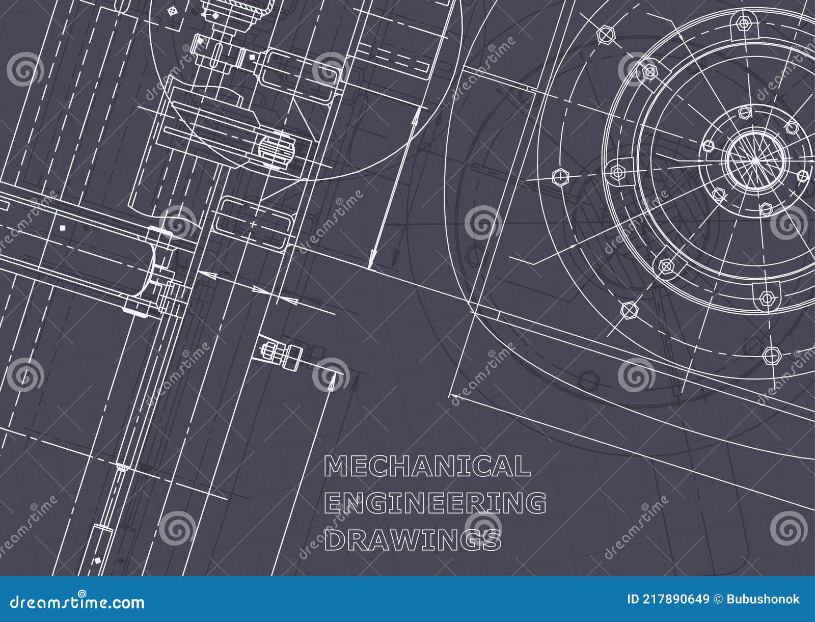 Blueprint. Vector Engineering Illustration. Computer Aided Design ...