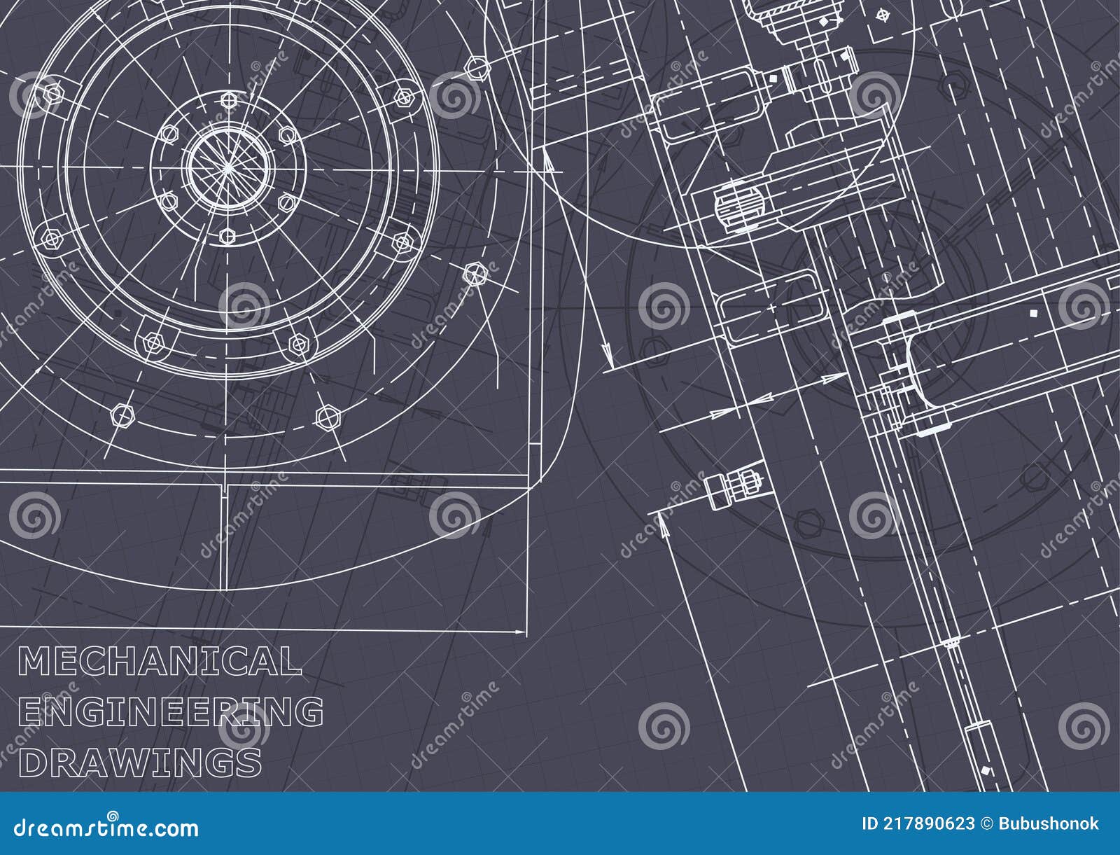 Blueprint. Vector Engineering Illustration. Computer Aided Design ...