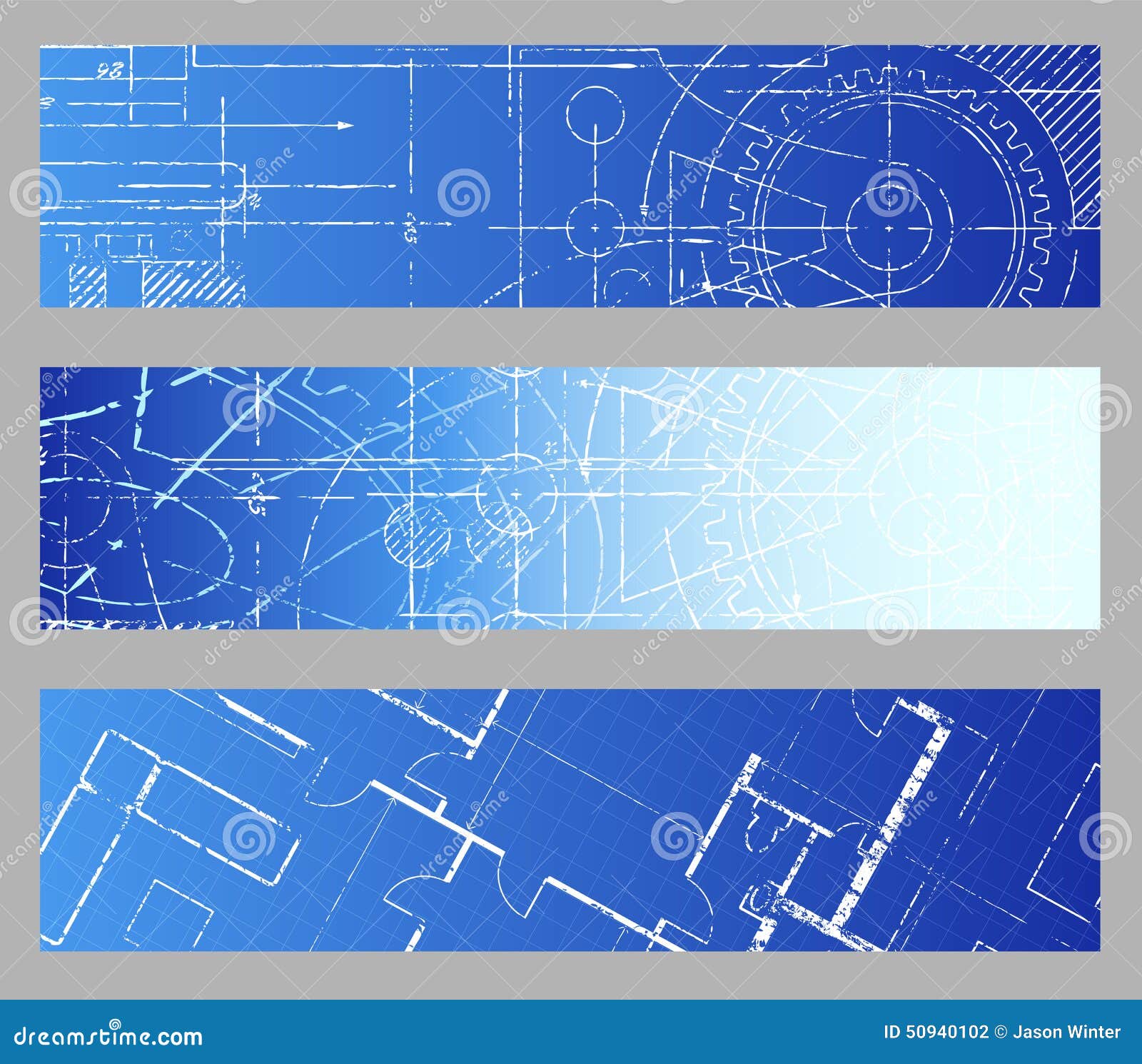 Blueprint Web Banners stock vector. Illustration of background - 50940102