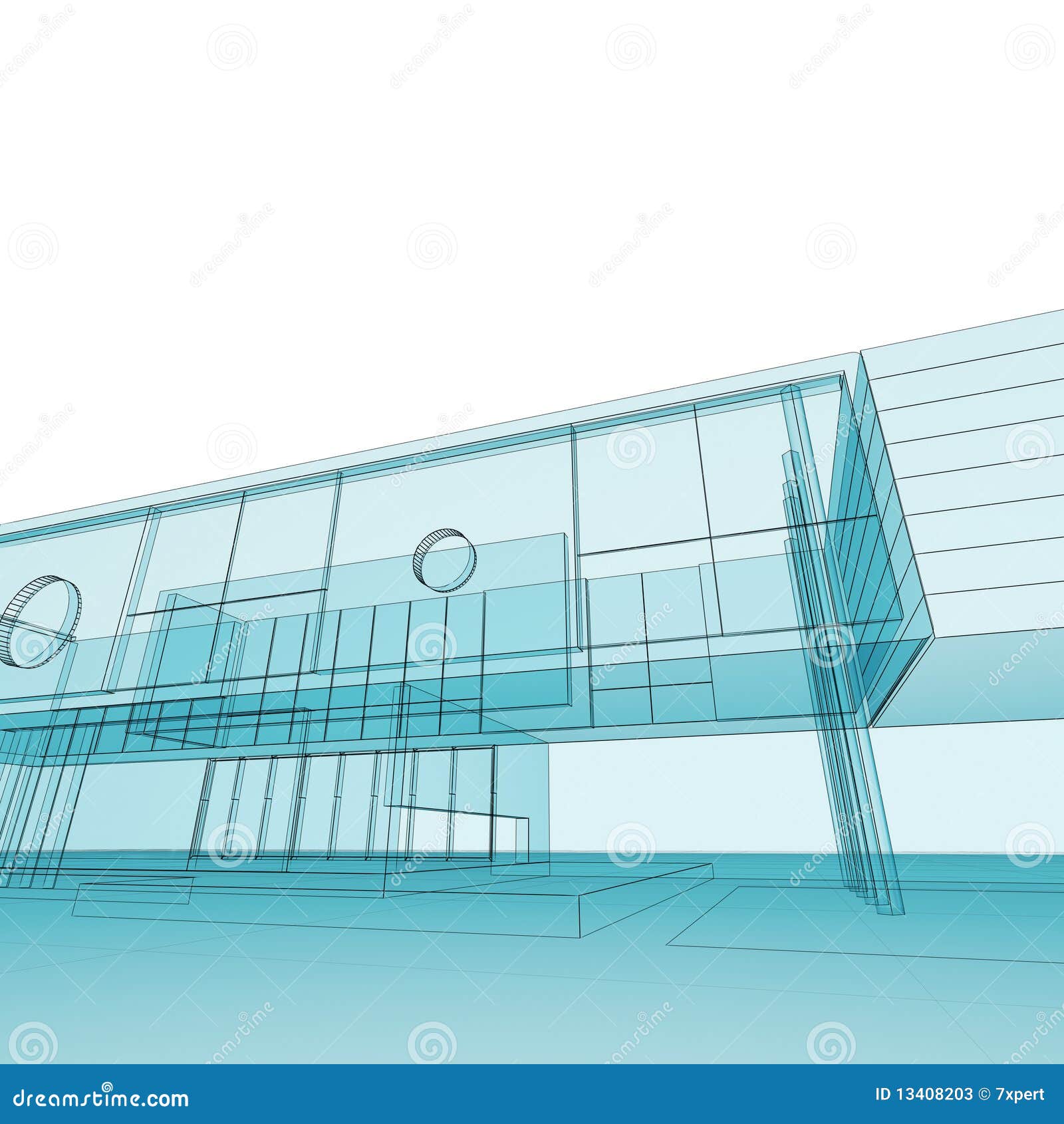 Blueprint on white stock illustration. Illustration of business - 13408203
