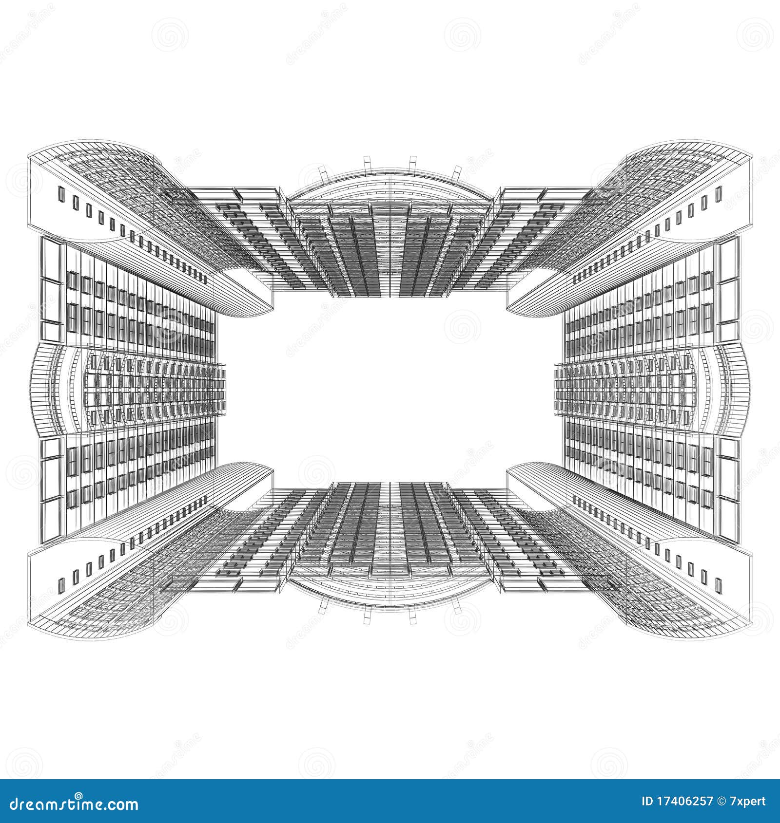 Blueprint on white stock illustration. Illustration of plan - 17406257