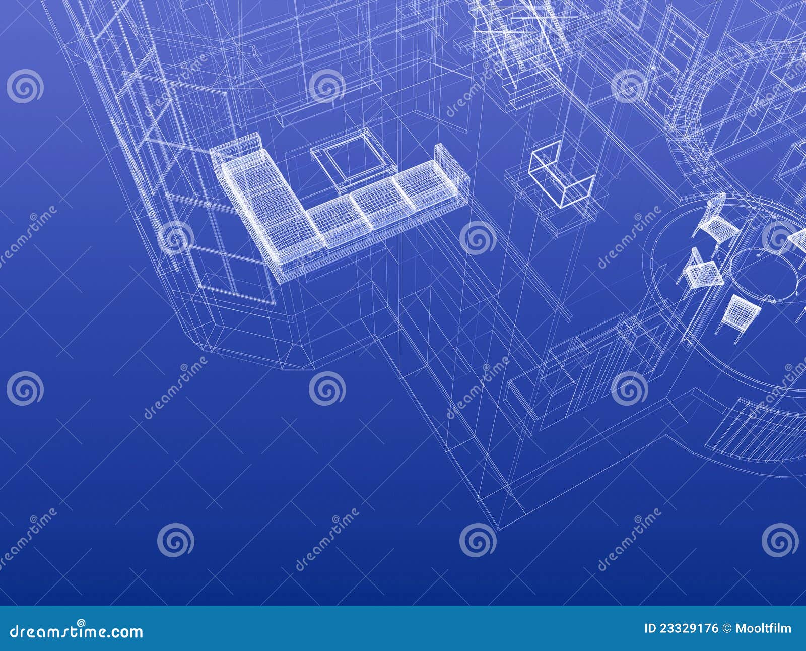 Blueprint wireframe stock illustration. Illustration of sketch - 23329176