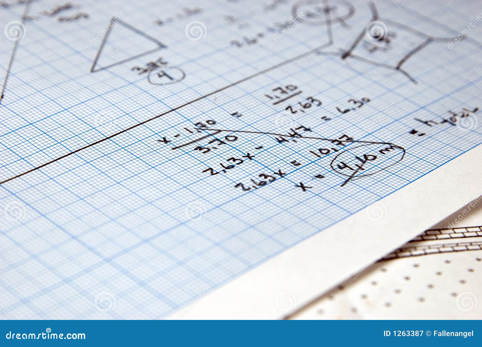 Blueprints stock image. Image of contractor, ruler, drafting - 1263387