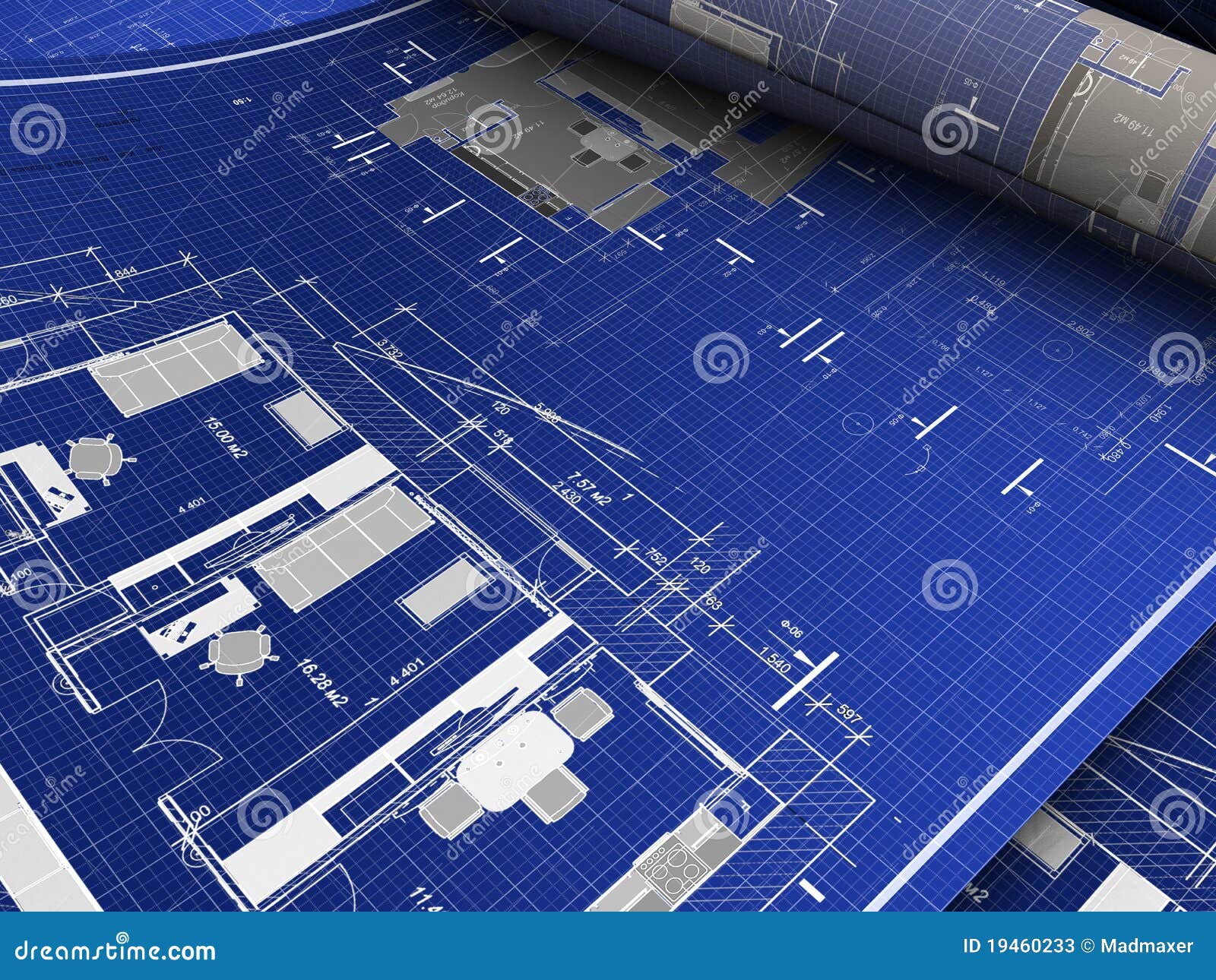 Blueprints stock image. Image of house, backgrounds, design - 19460233