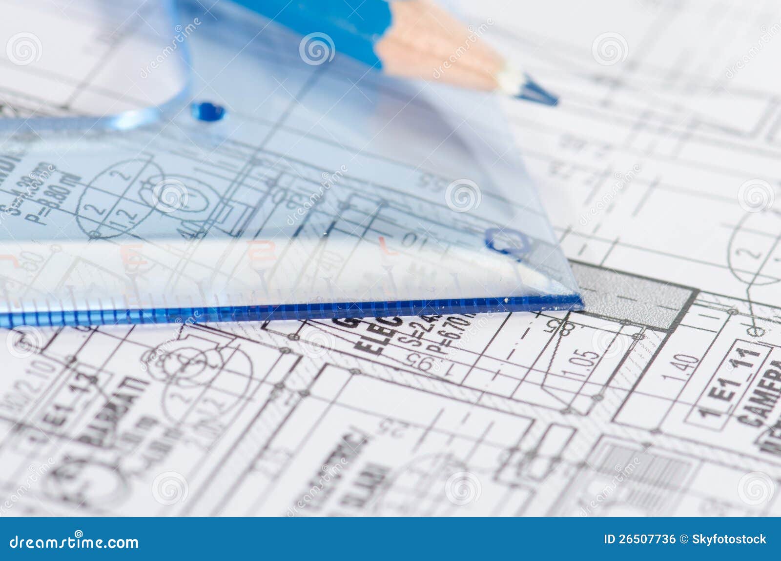 Blueprints stock photo. Image of paper, entrance, design - 26507736