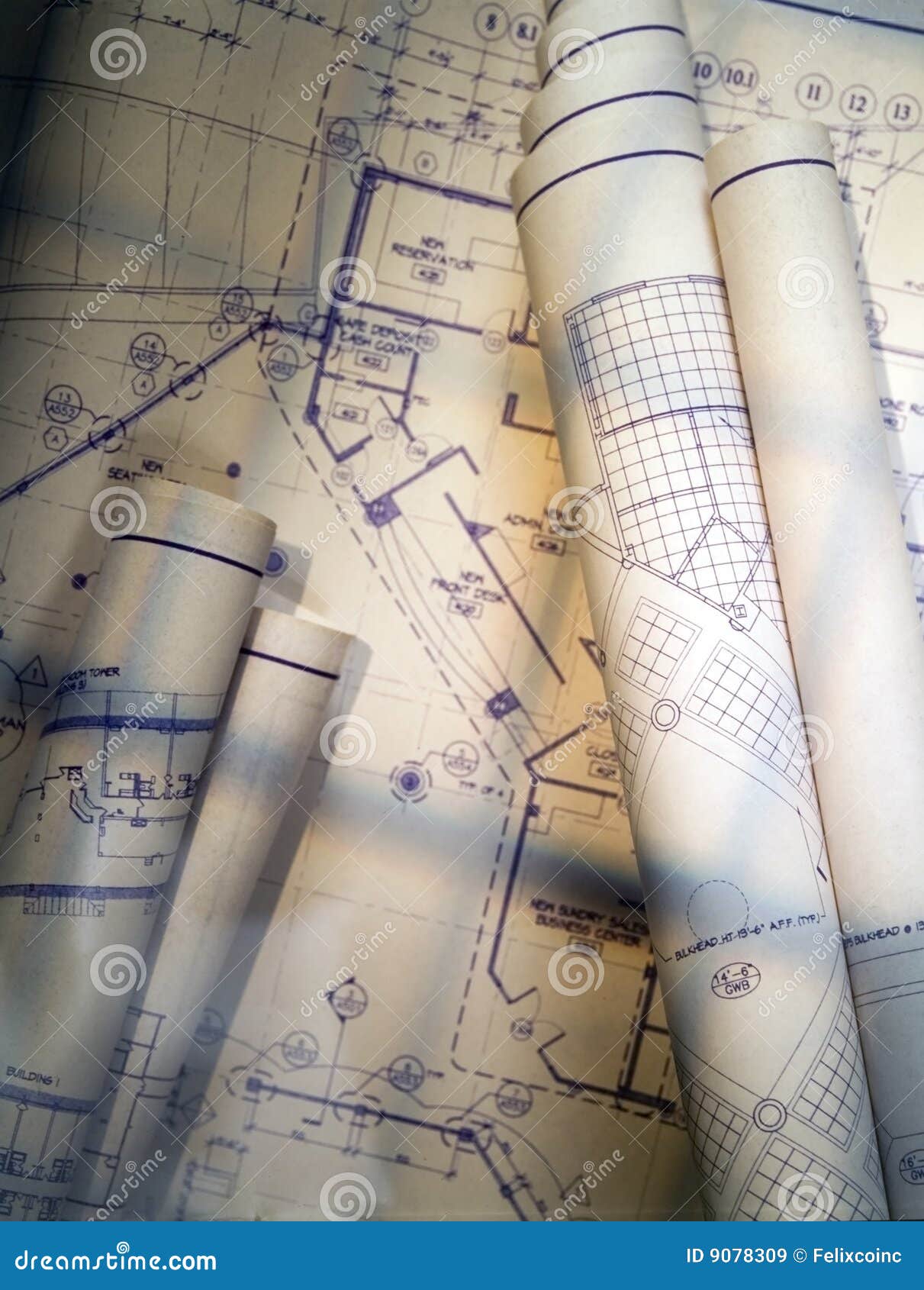 Blueprints stock image. Image of details, development - 9078309