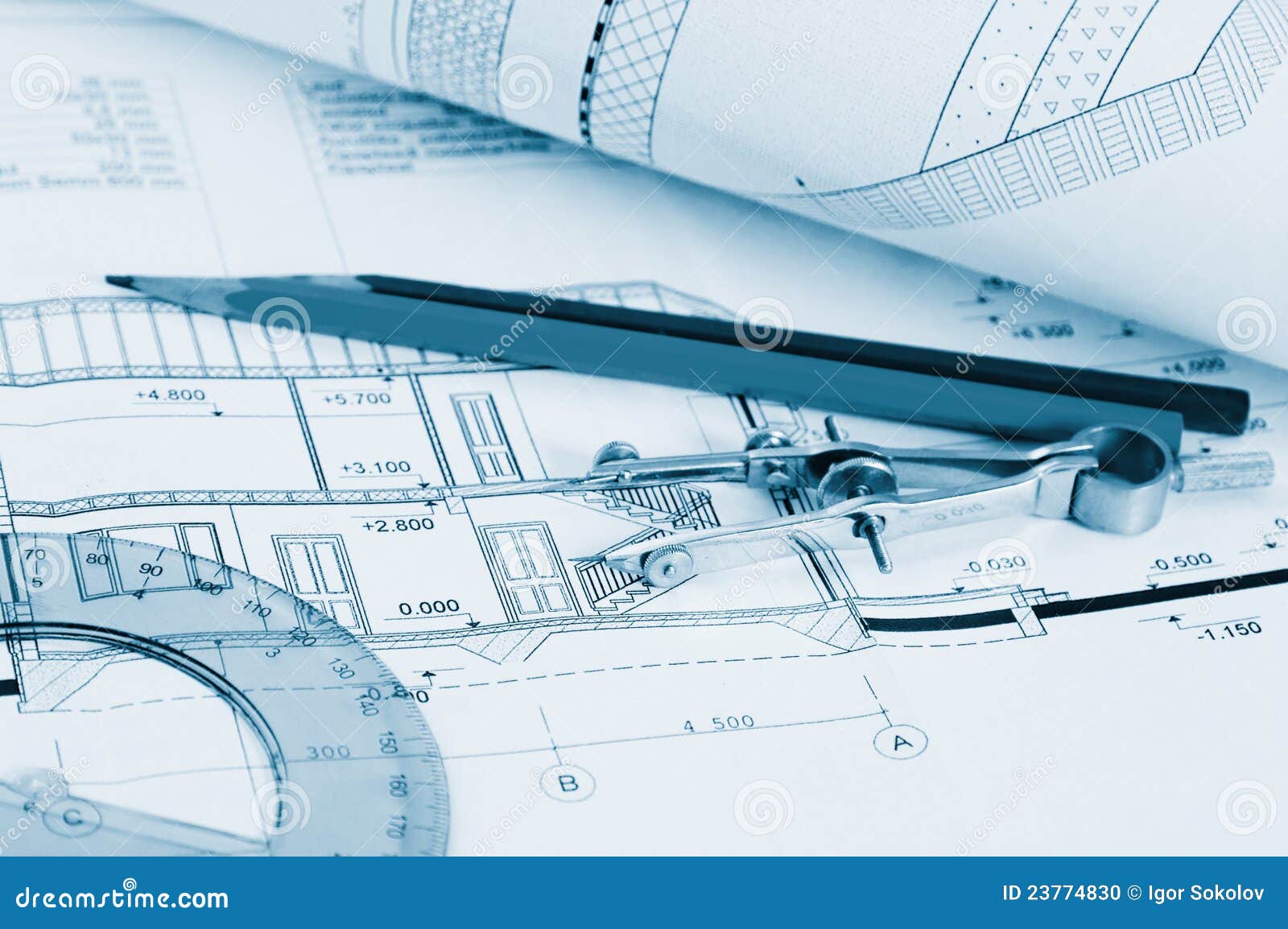 Blueprints - Professional Architectural Drawings Royalty-Free Stock ...
