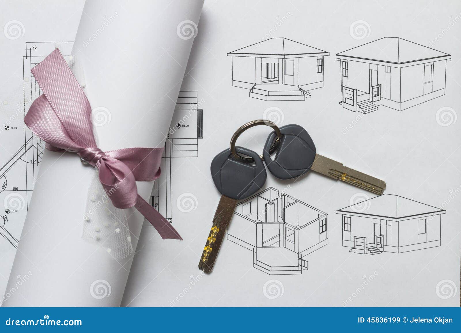 Blueprints and Contract stock image. Image of engineering - 45836199