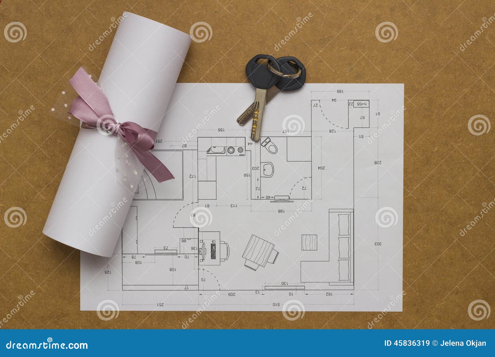 Blueprints and Contract stock image. Image of house, engineering - 45836319