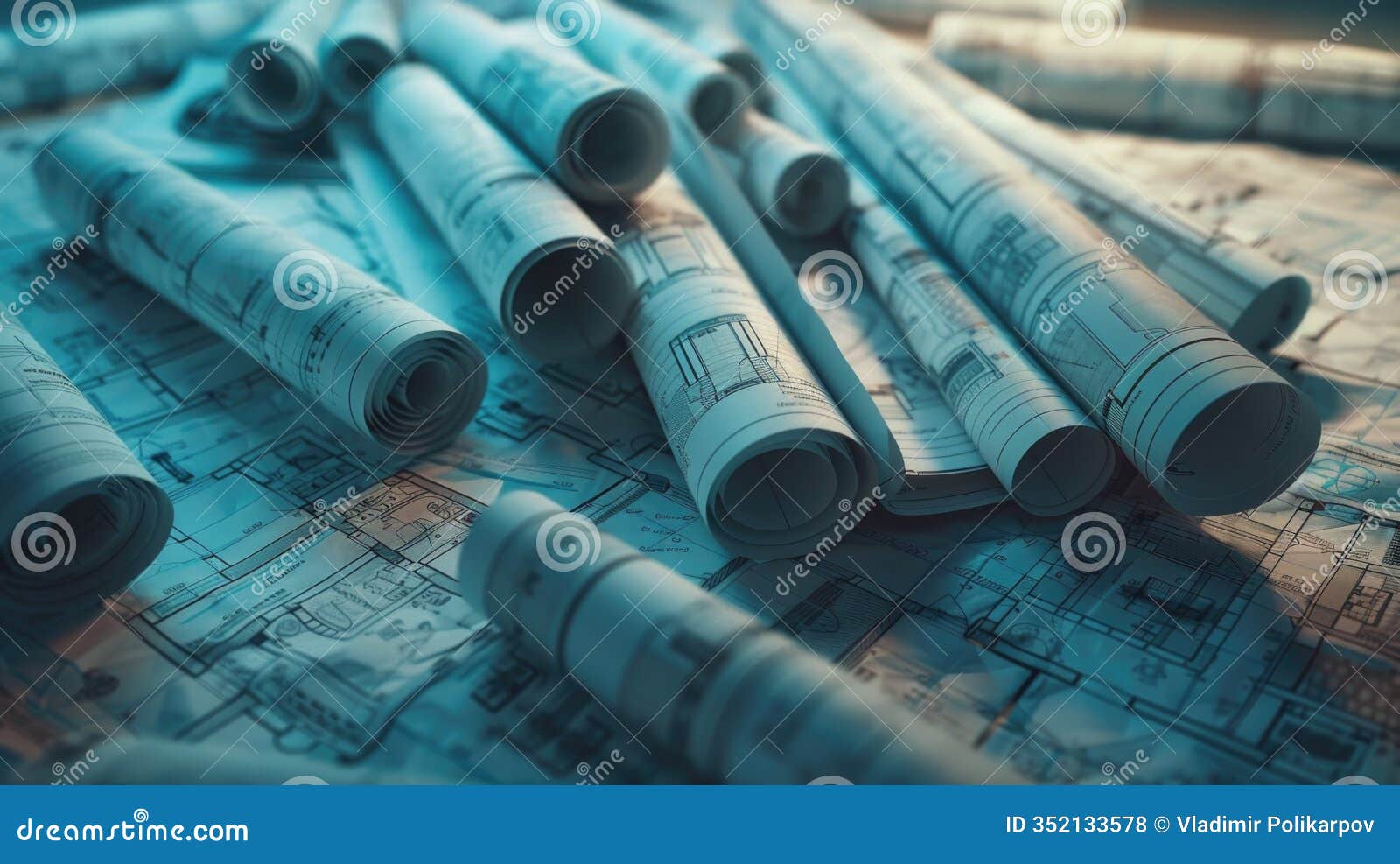 Blueprints Laying on a Table, Perfect for Architectural Projects Stock ... Blueprints Laying on a Table, Perfect for Architectural Projects Stock ...