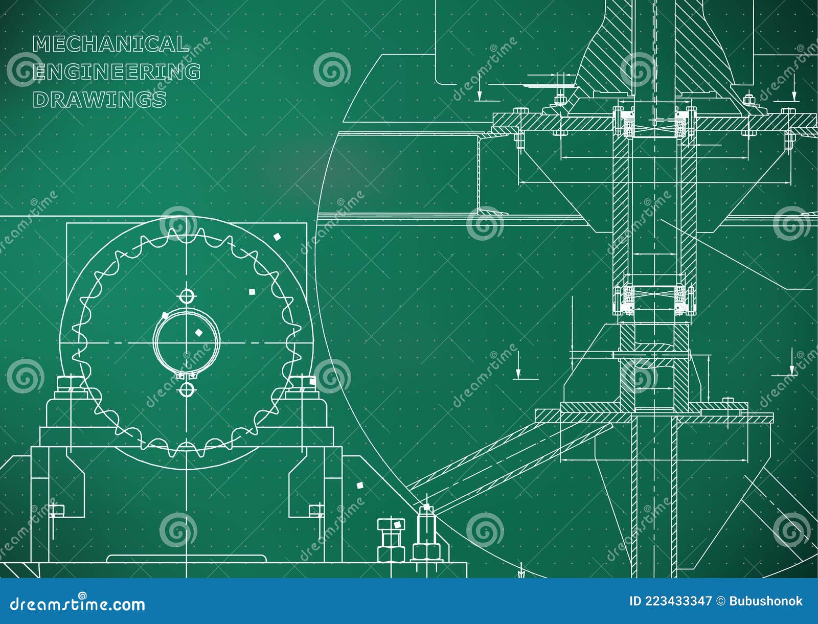 Blueprints. Mechanical Construction Stock Vector - Illustration of ...