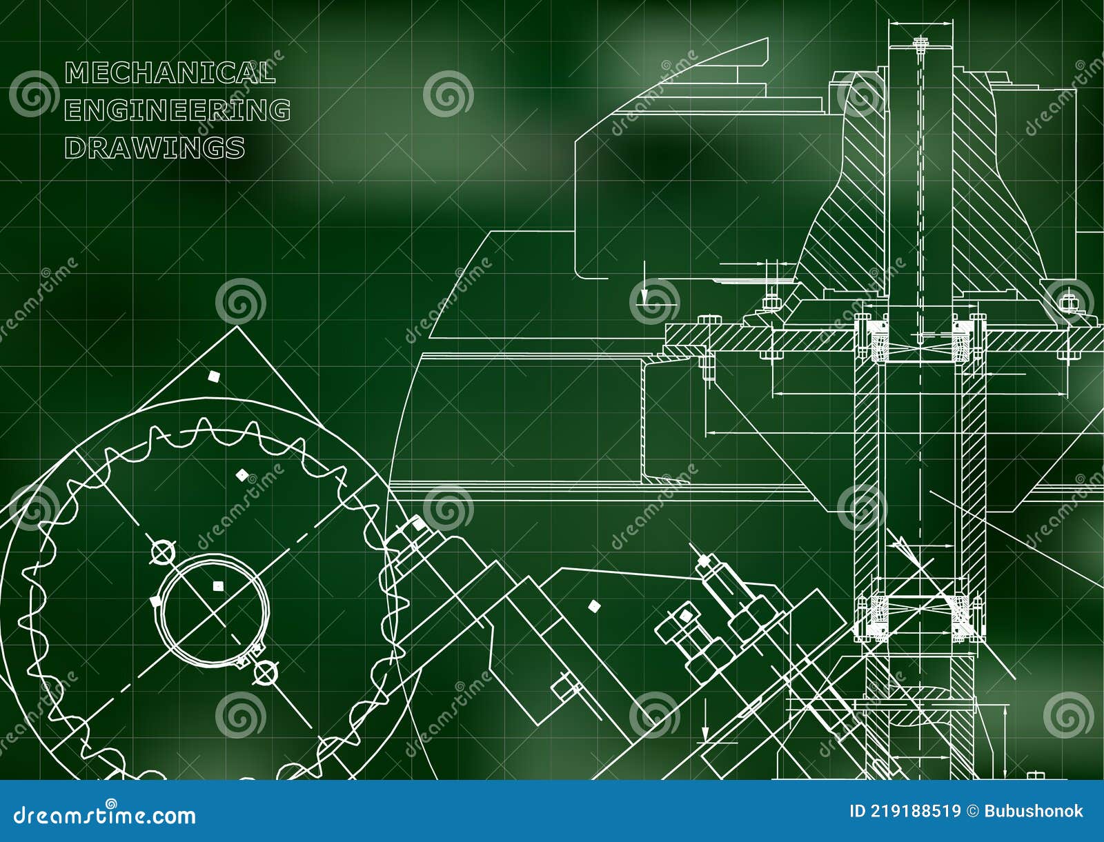 Blueprints. Mechanical Drawings Stock Vector - Illustration of blue ...