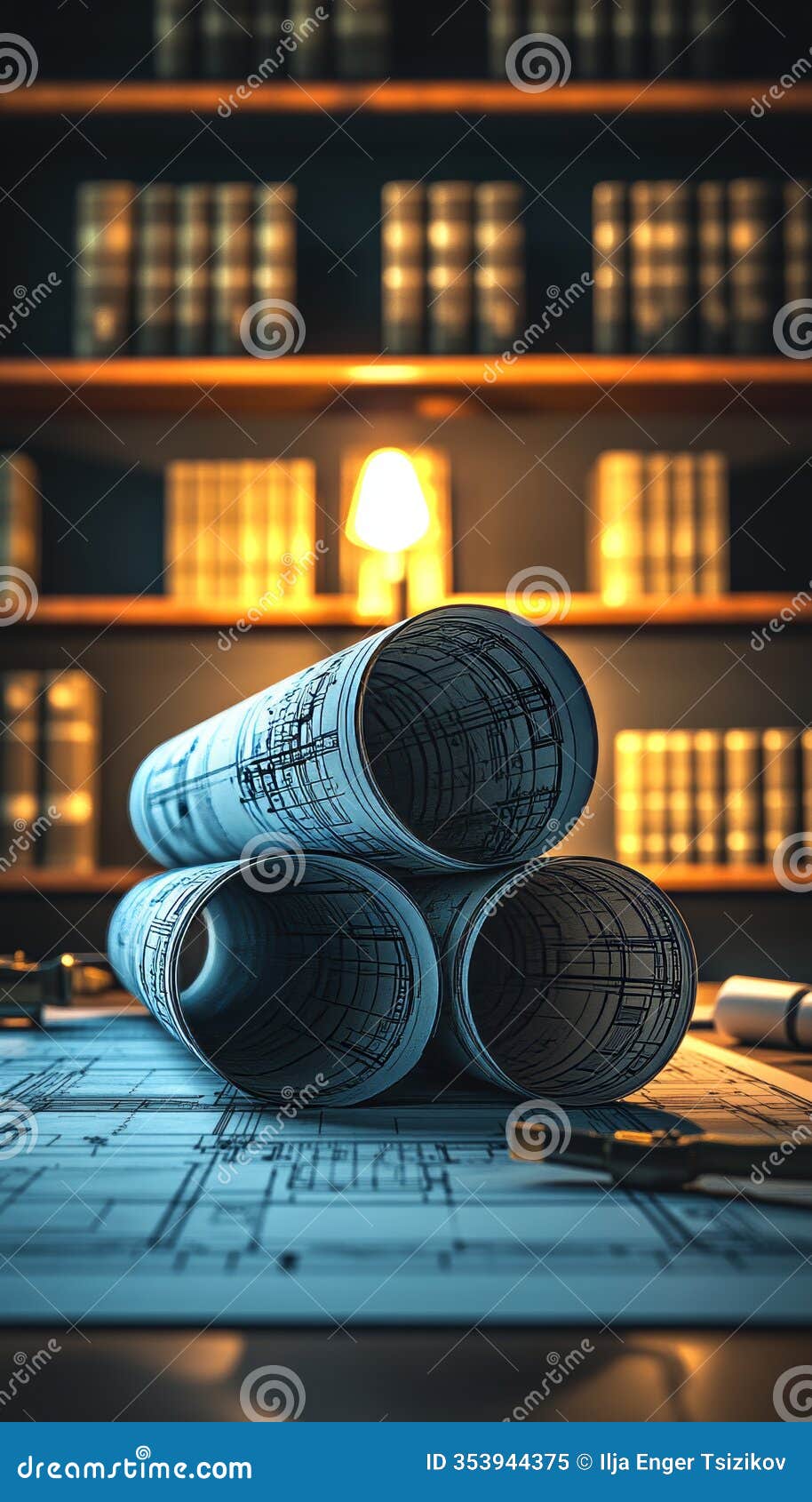 Blueprints Plans Detailing Architectural Construction Engineering ...