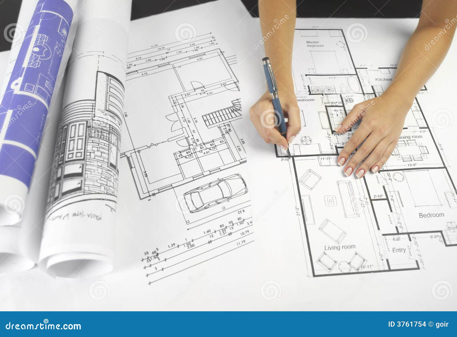 Blueprints series stock photo. Image of office, task, occupation - 3761754
