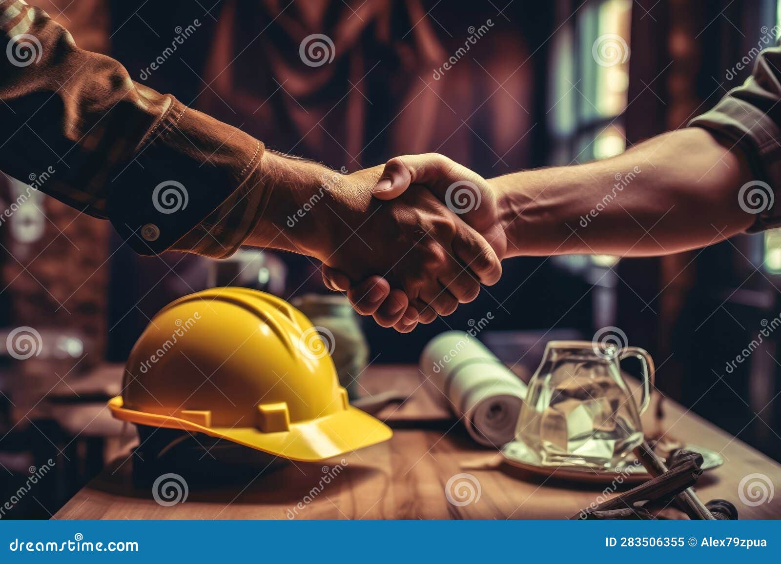 Blueprints of Success: Handshake Over Construction Project - Generative ...