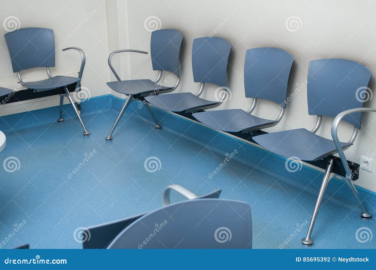 Blues Chair in a Waiting Room Stock Photo - Image of waiting, office ...