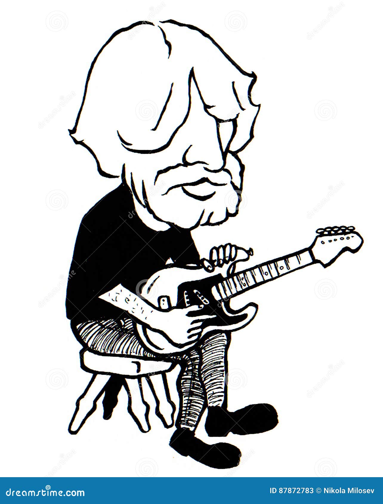 Blues Guitar Vector Illustration | CartoonDealer.com #92386242