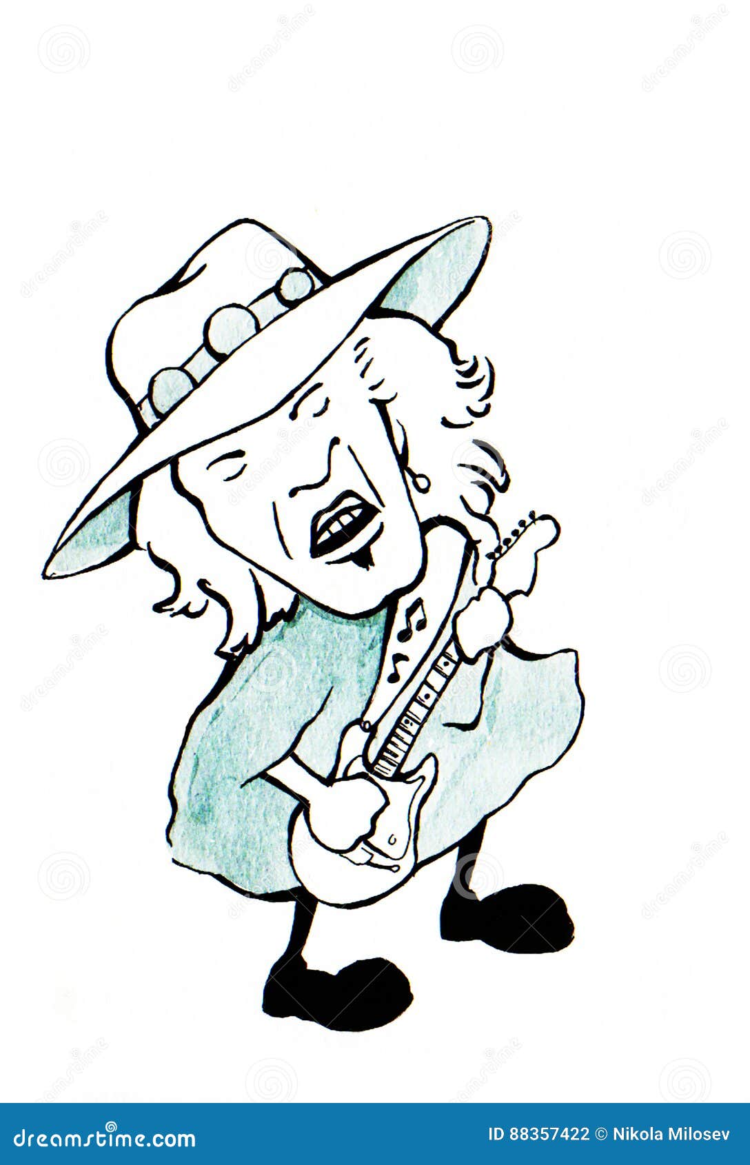 Blues Guitar Vector Illustration | CartoonDealer.com #92386242