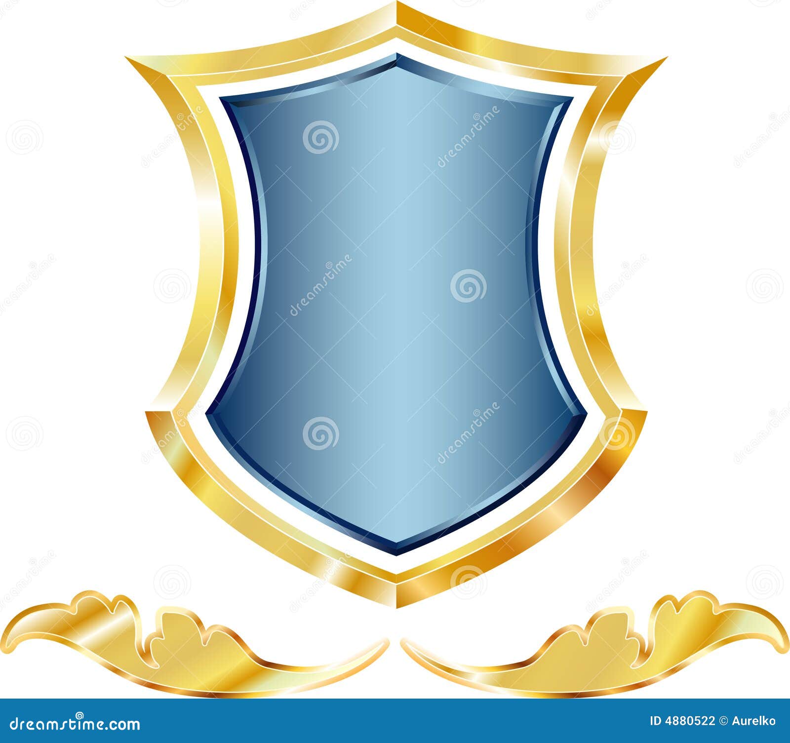 Blueshieldwing stock vector. Illustration of scroll, arms - 4880522