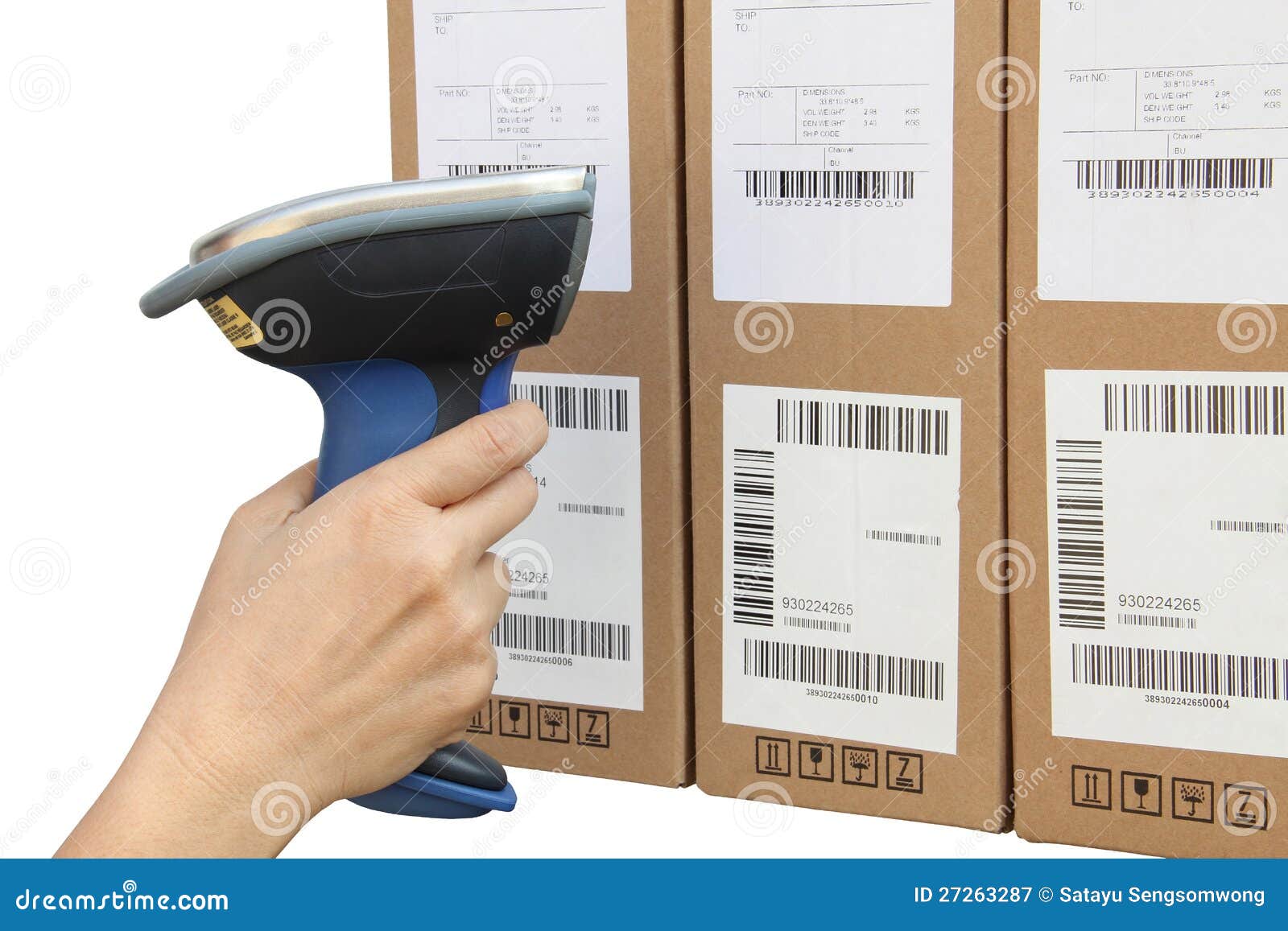 Bluetooth Barcode and QR Code Scanner Stock Image - Image of light ...